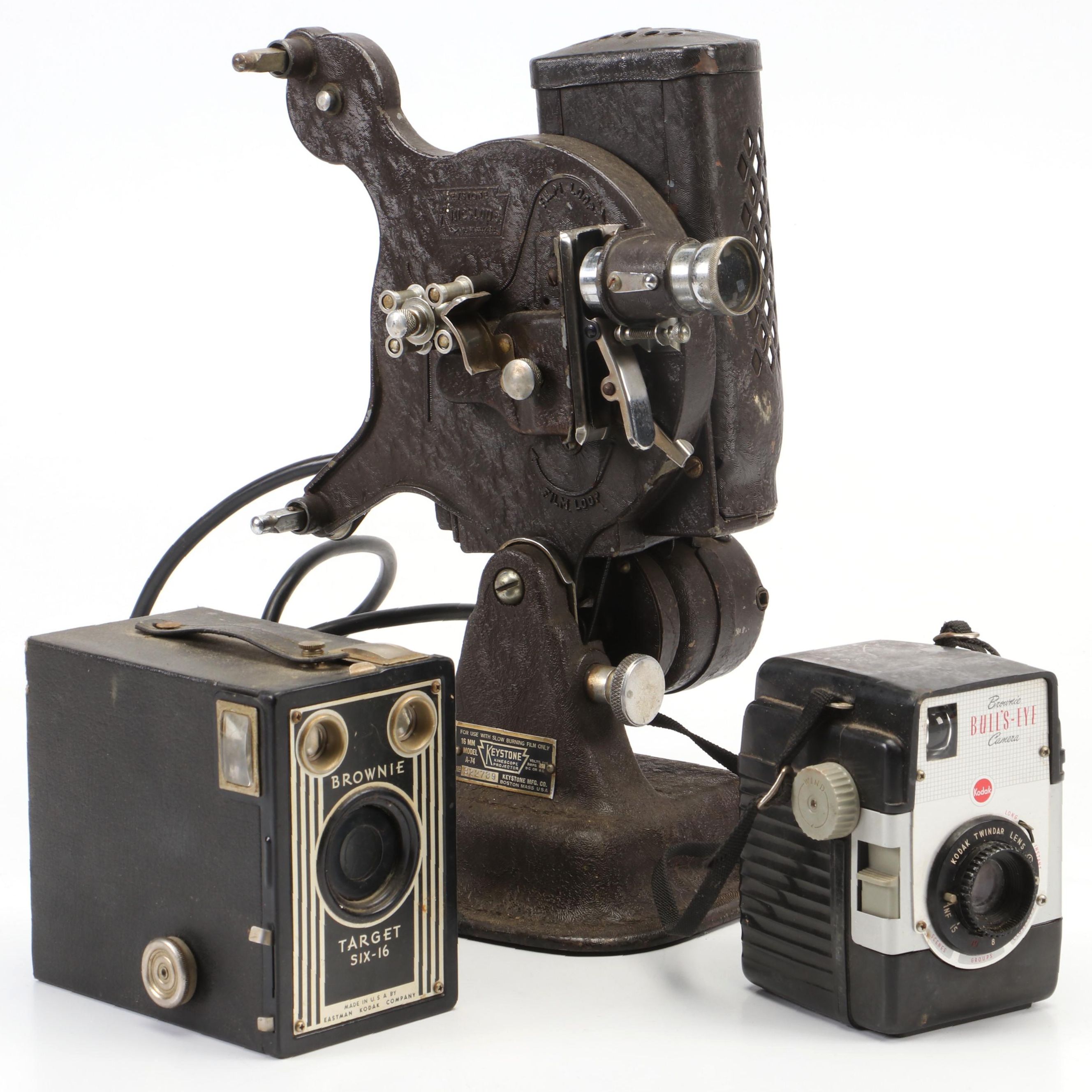 Kodak Brownie Target Six-16, Kodak Brownie Bulls-Eye, and Keystone ...