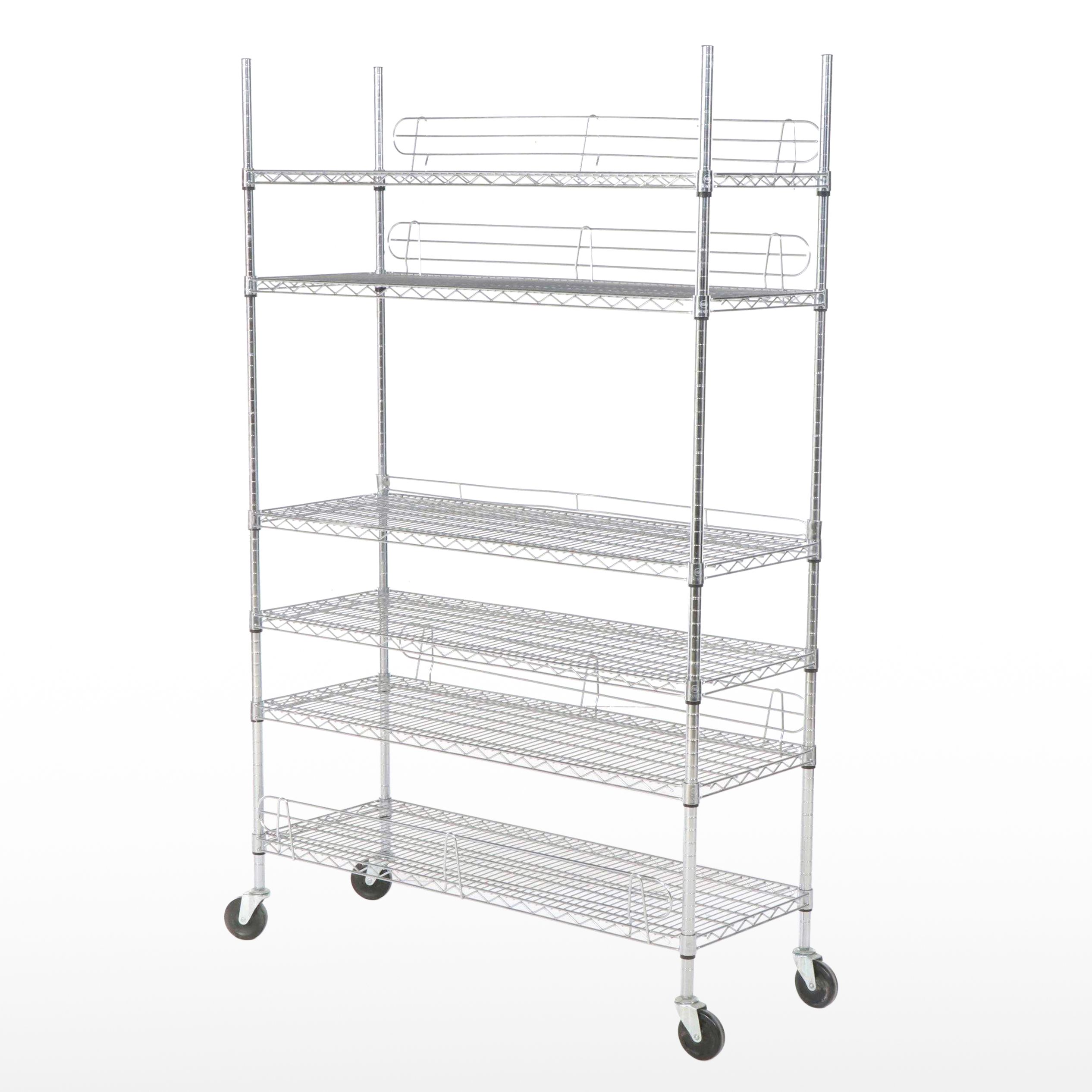 Trinity Chromed Steel Six-Tier Rolling Rack | EBTH