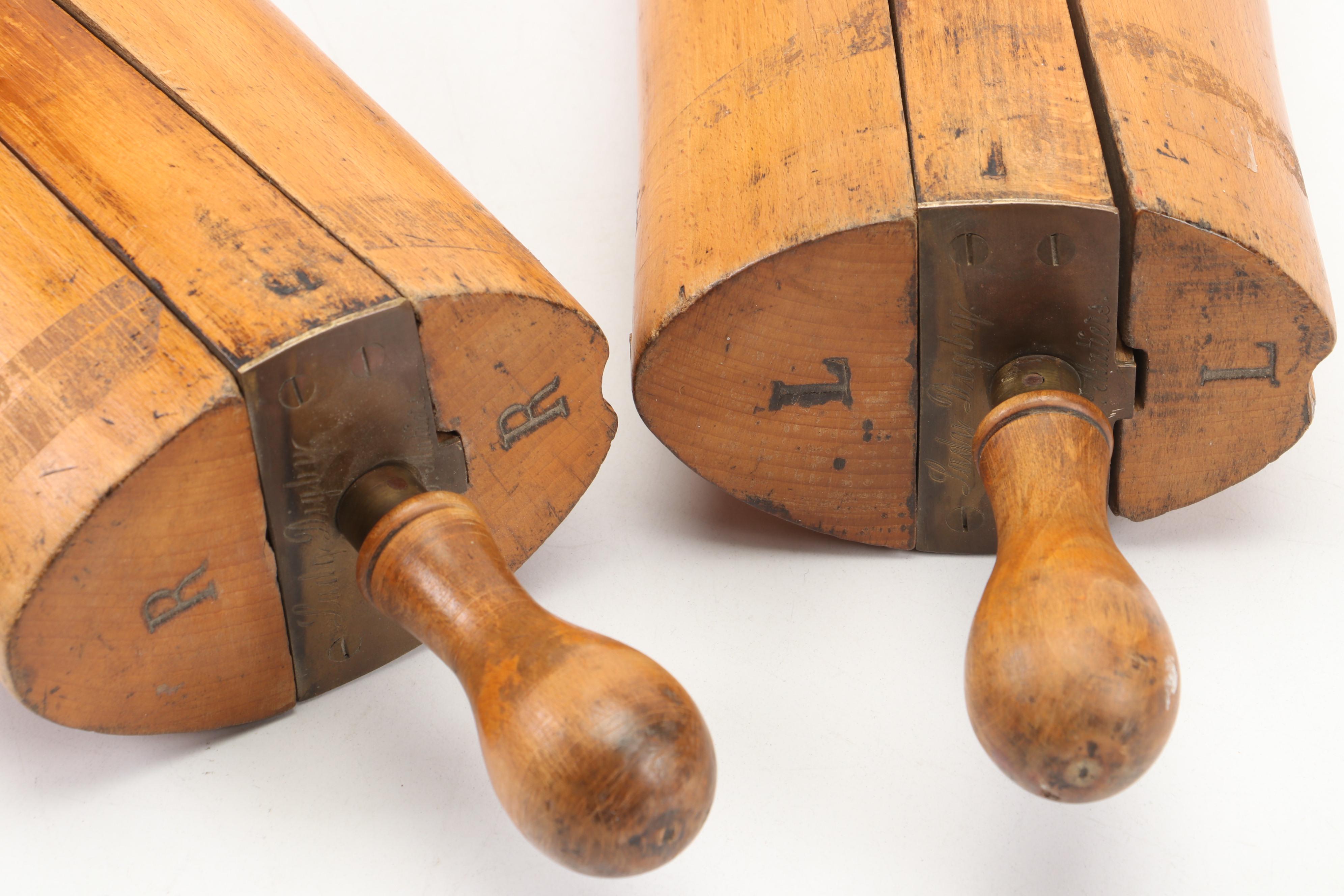 Peal & Co. Matiers "Lady Digby" Wooden Boot Stretchers, Early to Mid ...