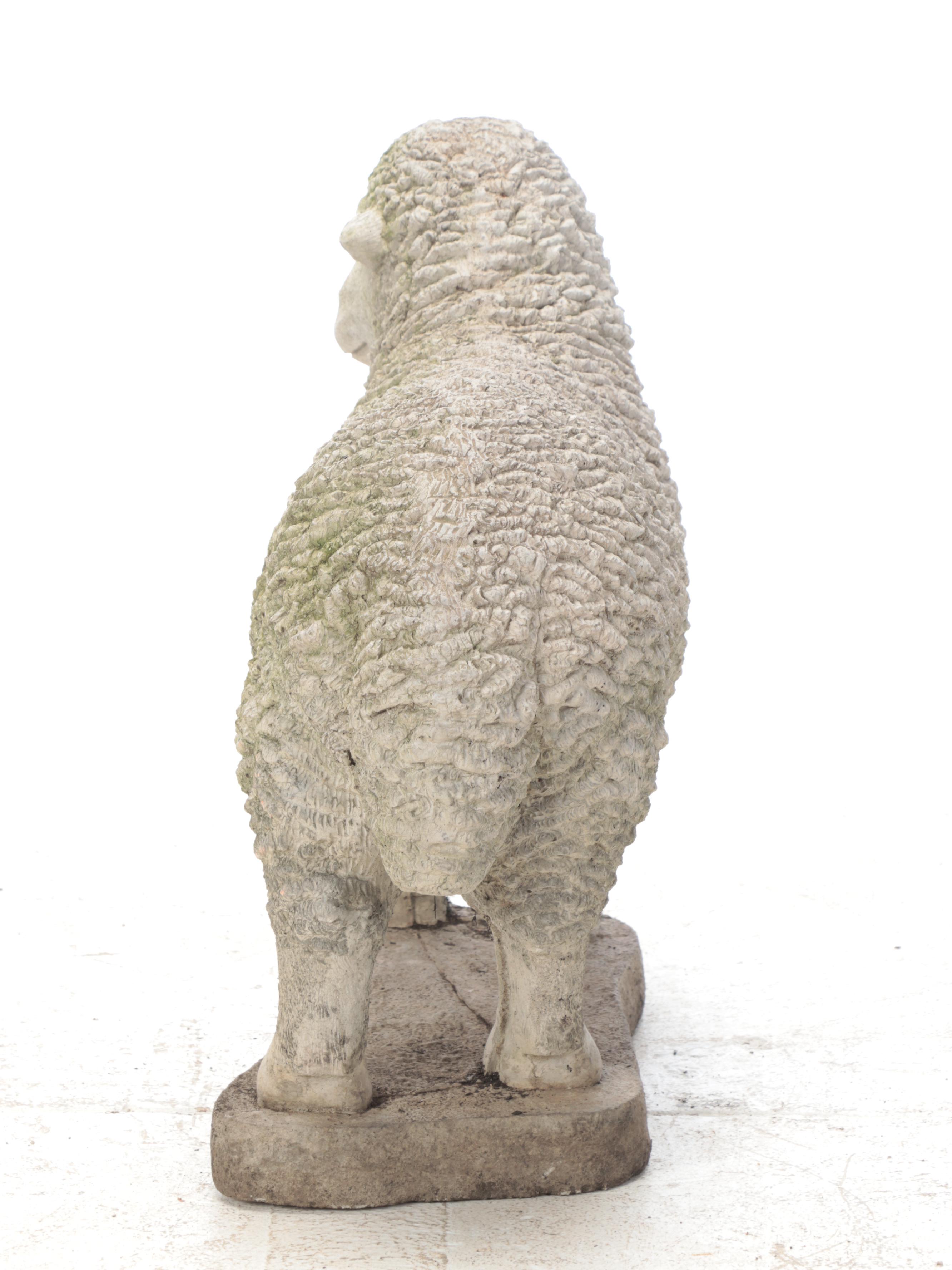 Concrete Sheep Garden Statue | EBTH