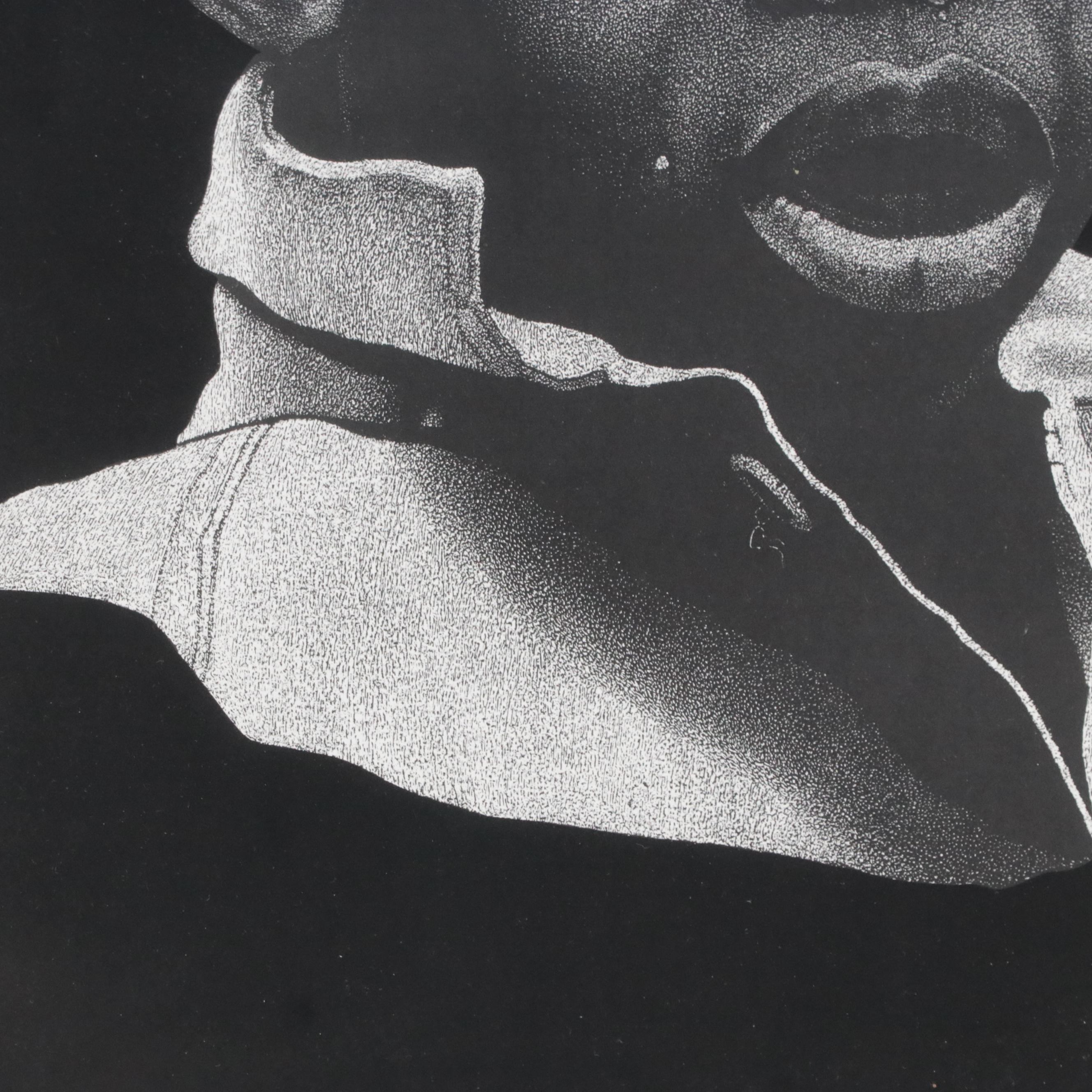 Eric Rivers Lithograph Print Portrait of Young Man | EBTH