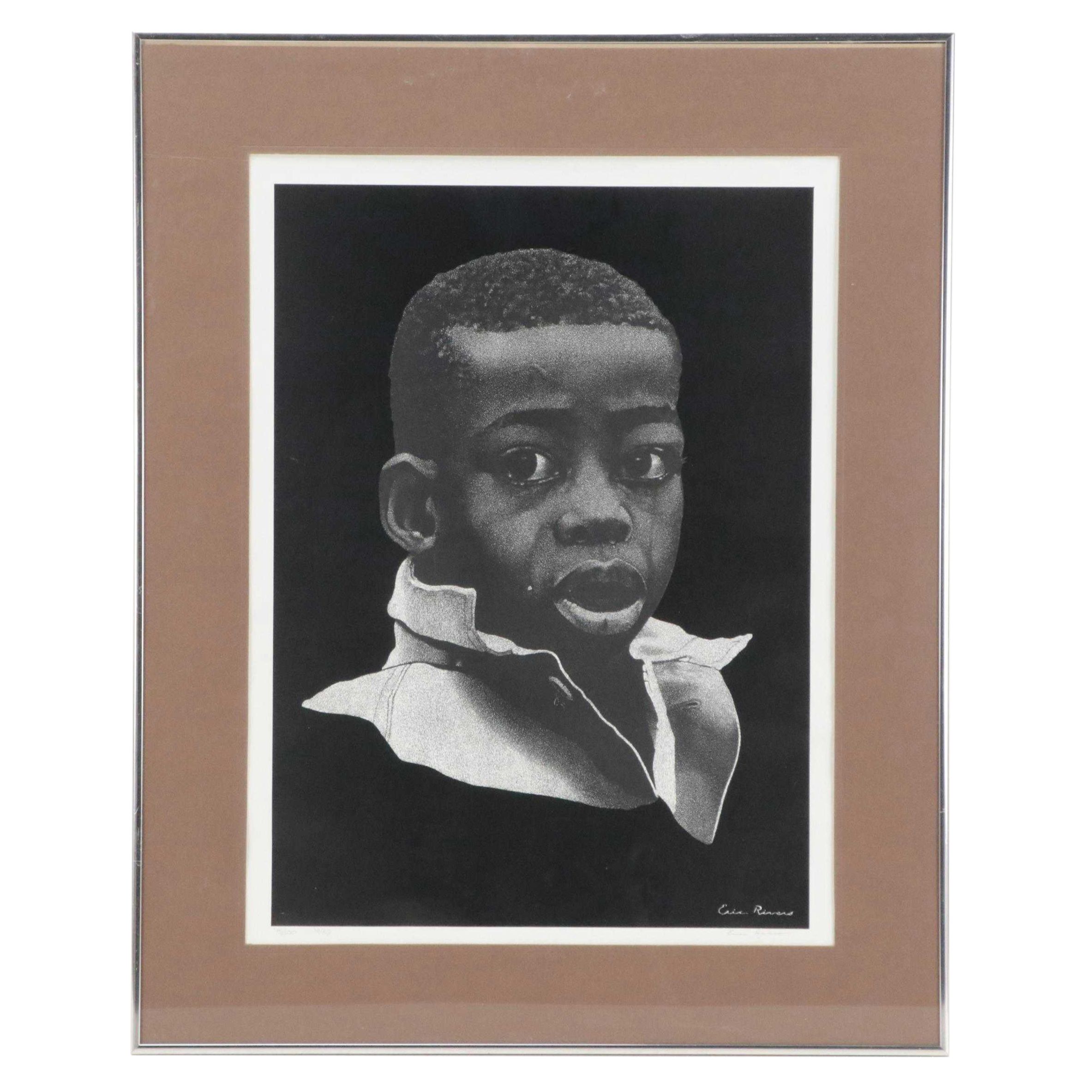 Eric Rivers Lithograph Print Portrait of Young Man | EBTH