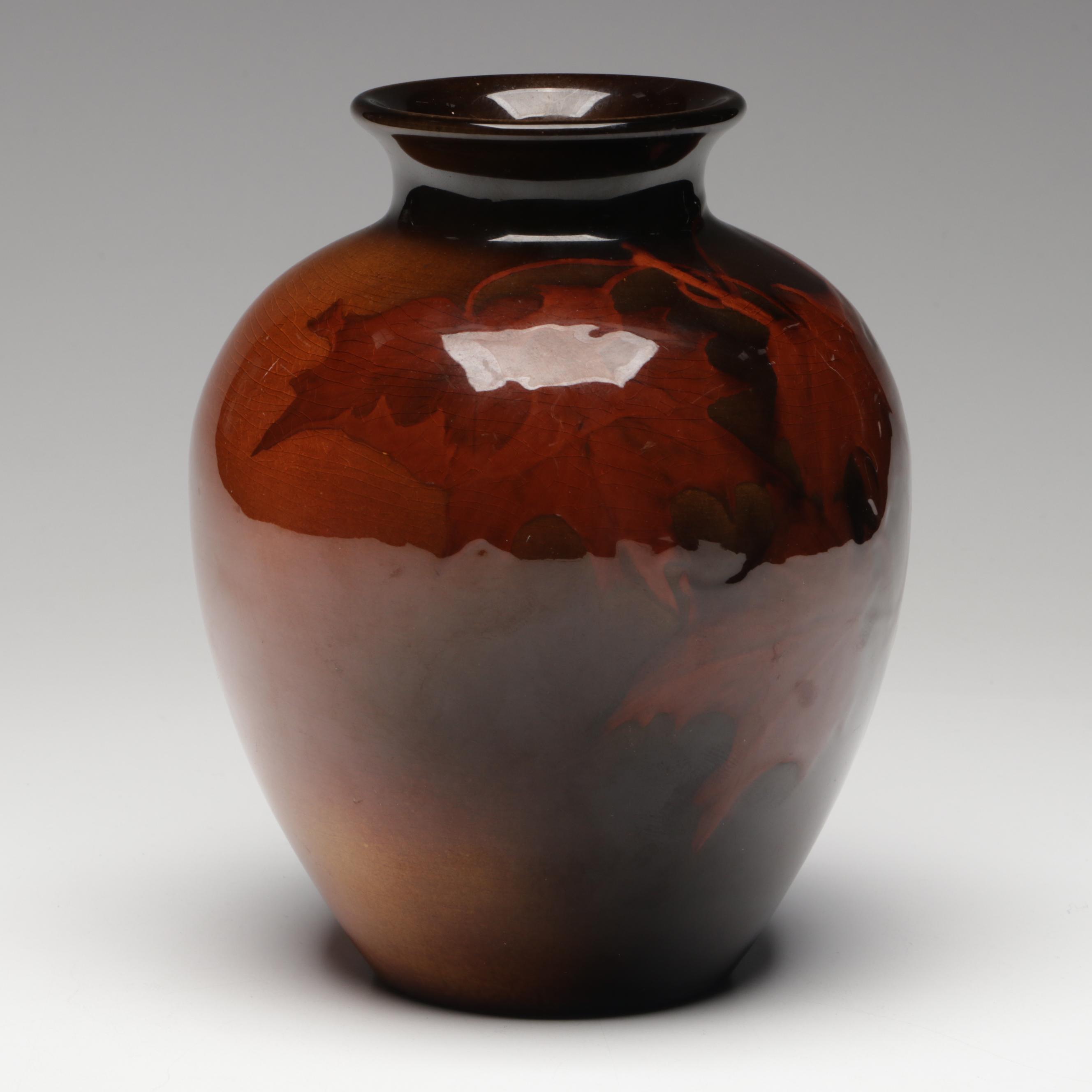 Amelia Sprague for Rookwood Art Pottery Ceramic Maple Vase, 1902 | EBTH