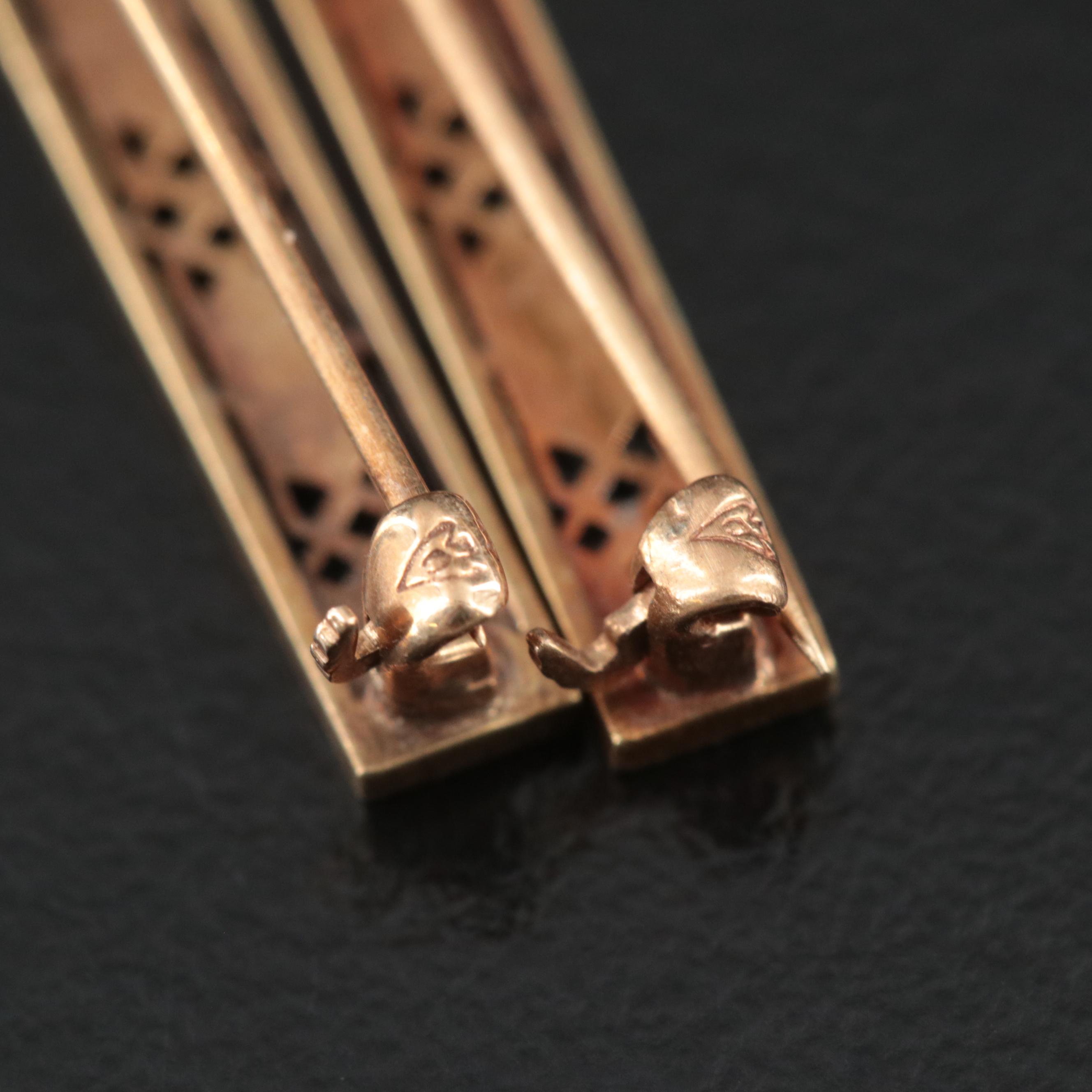 10K Enamel and 14K Lingerie Pins with Platinum Top Accent | EBTH