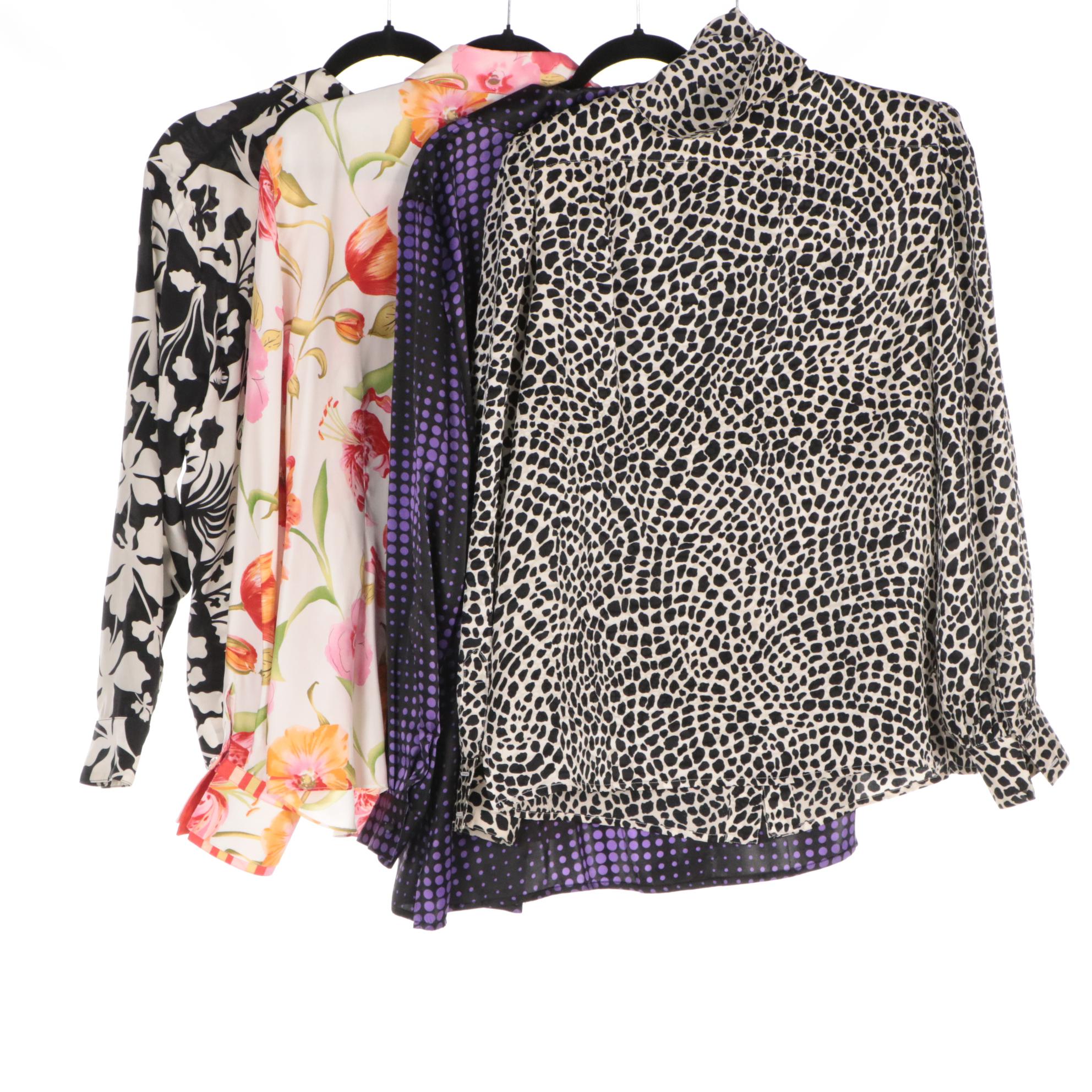 Assorted Patterned Blouses Including Starington, Adele Simpson, and More | EBTH