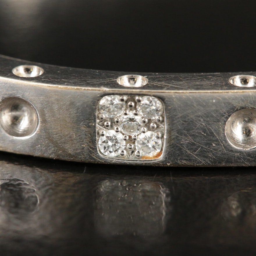 Roberto Coin 'Pois Moi' 18K Square Bracelet with Diamond Accents ... Roberto Coin 'Pois Moi' 18K Square Bracelet with Diamond Accents ...