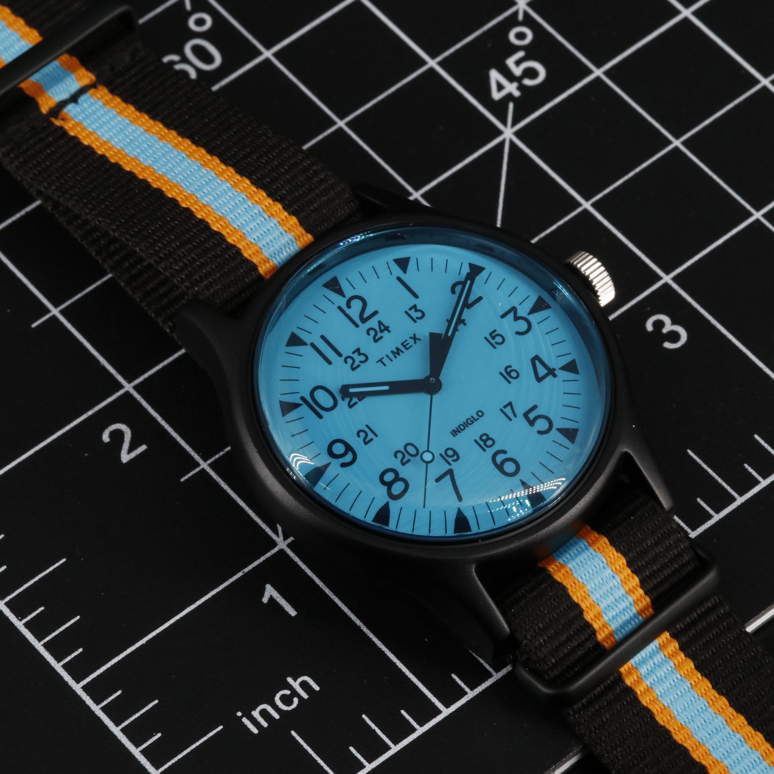 Timex MK1 California Aluminum Quartz Watch with Blue Dial and Fabric ...
