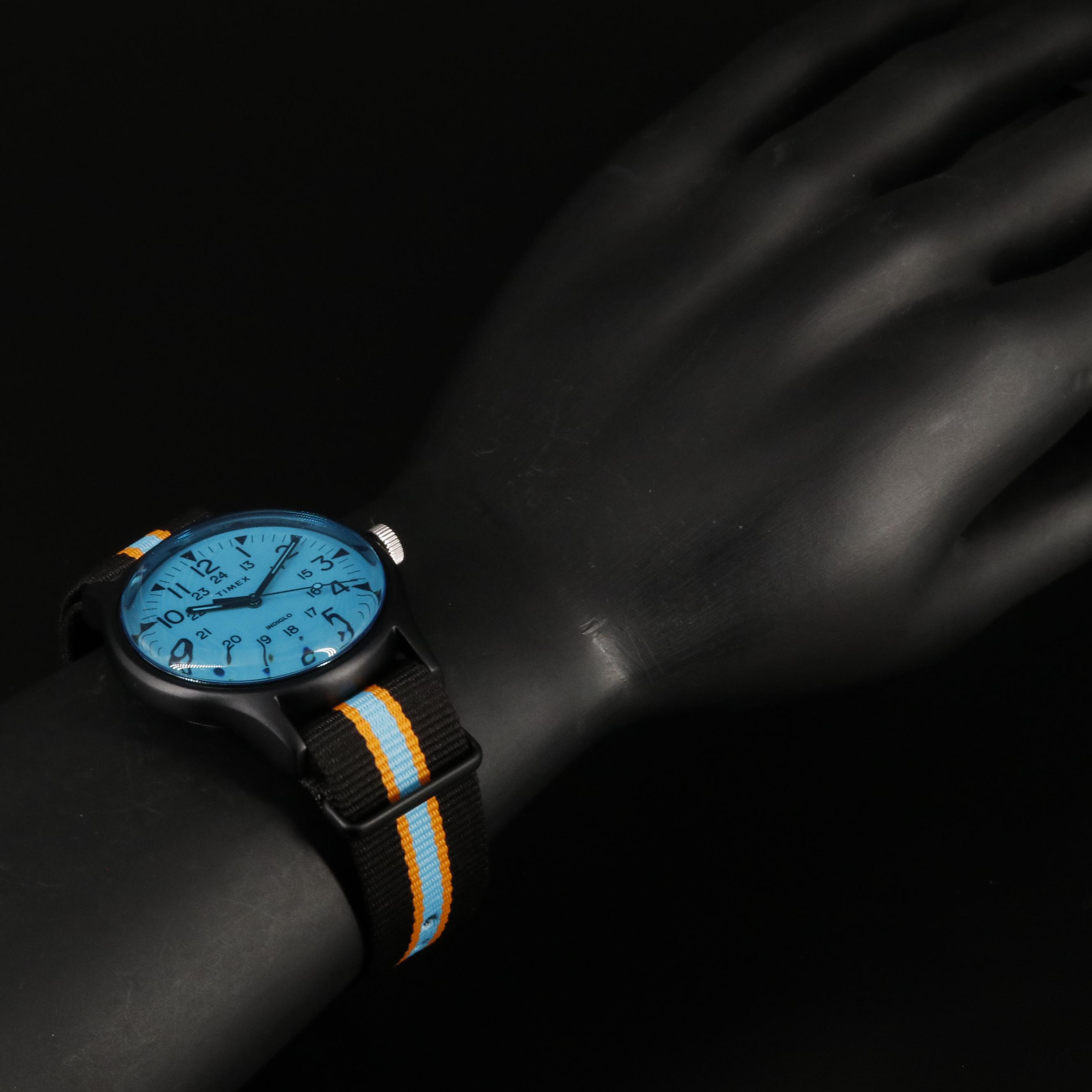 Timex MK1 California Aluminum Quartz Watch with Blue Dial and Fabric ...