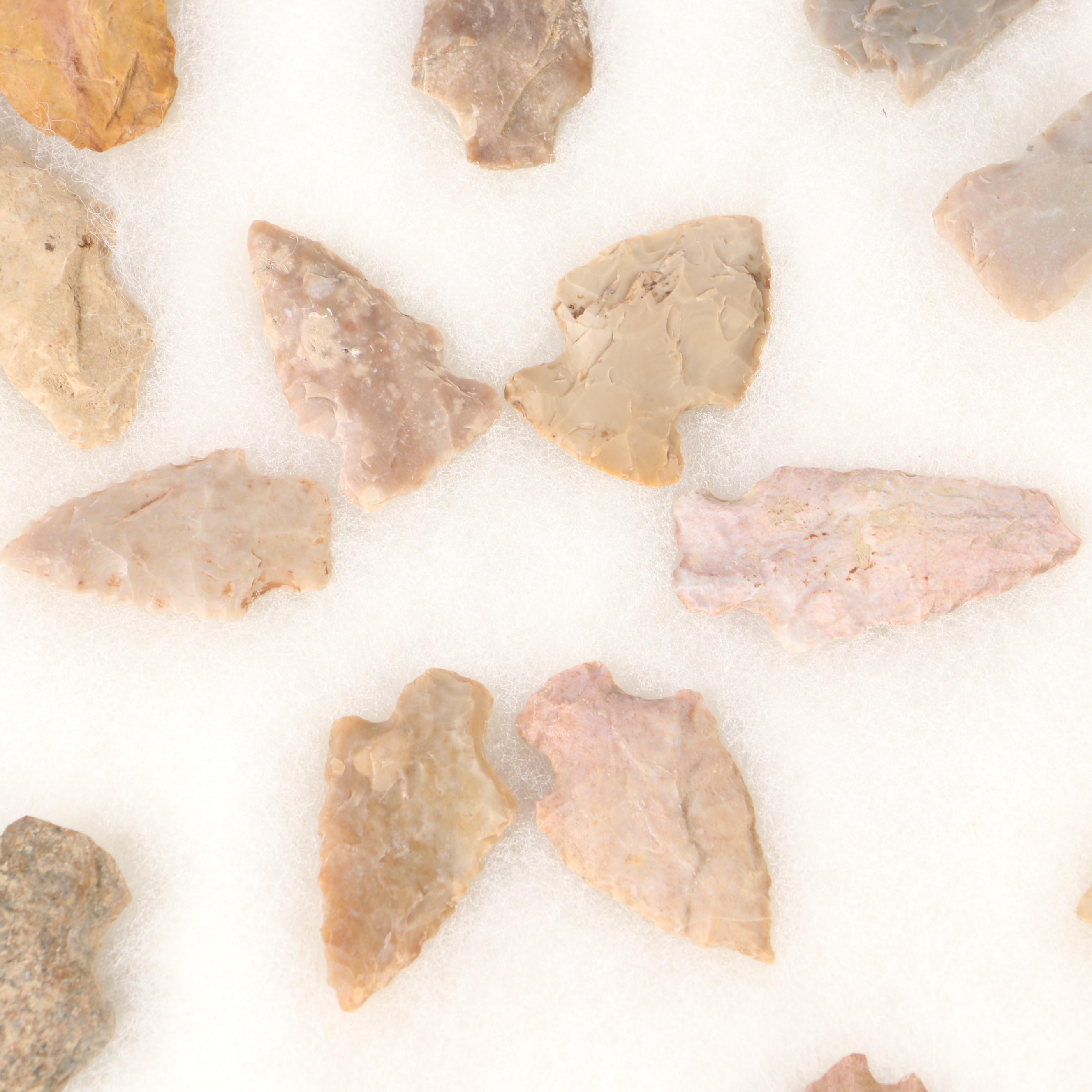 Early Native American Type Knapped Stone Projectile Points | EBTH