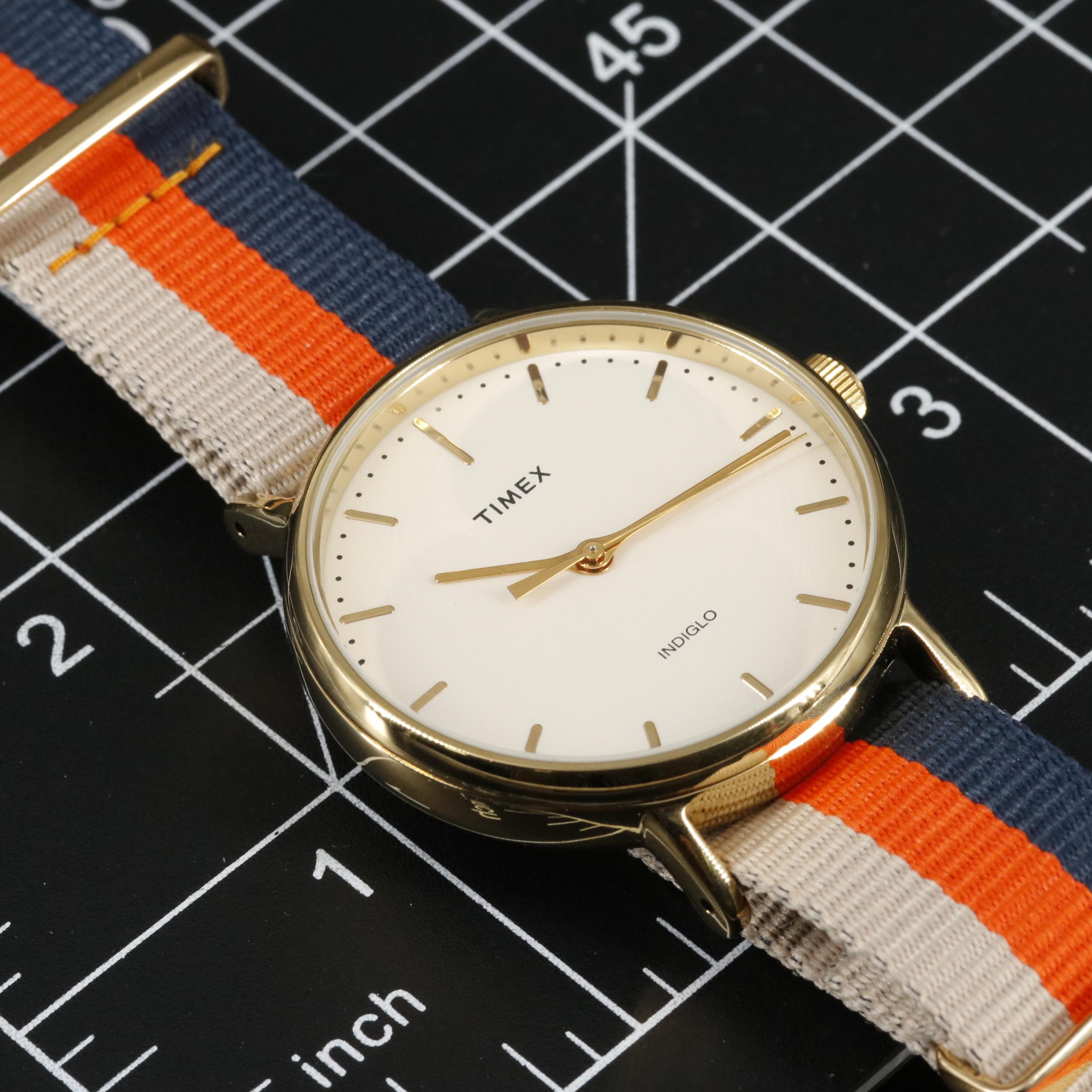 Timex Fairfield 37 mm Gold-Tone Quartz Wristwatch | Everything But The ...