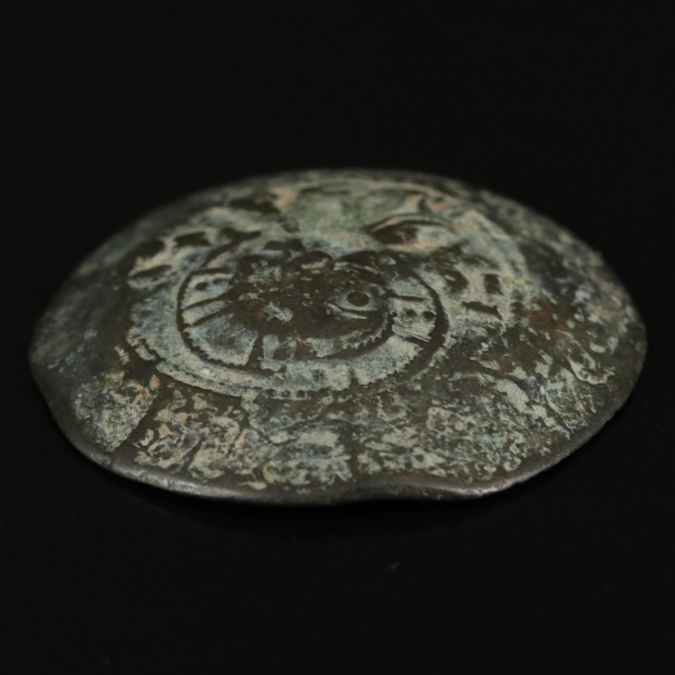 Ancient Byzantine Trachy Coin of Manuel I, ca. 1170 A.D. | EBTH