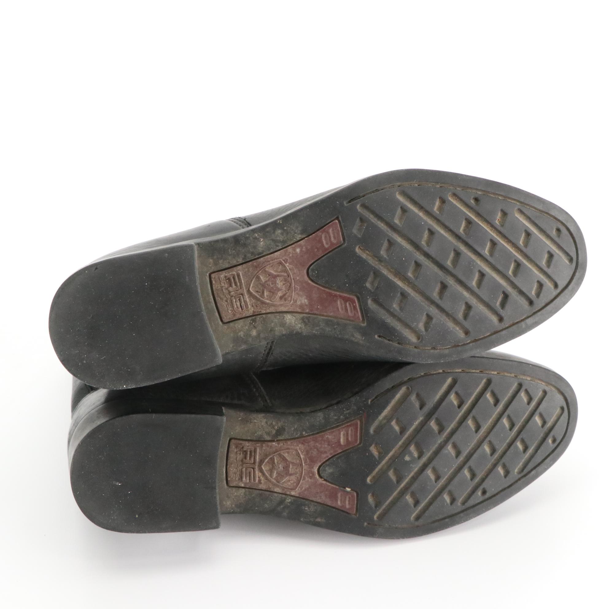 Ariat Black Leather Lace-Up Kiltie Roper Heritage Boots with Tassel ...