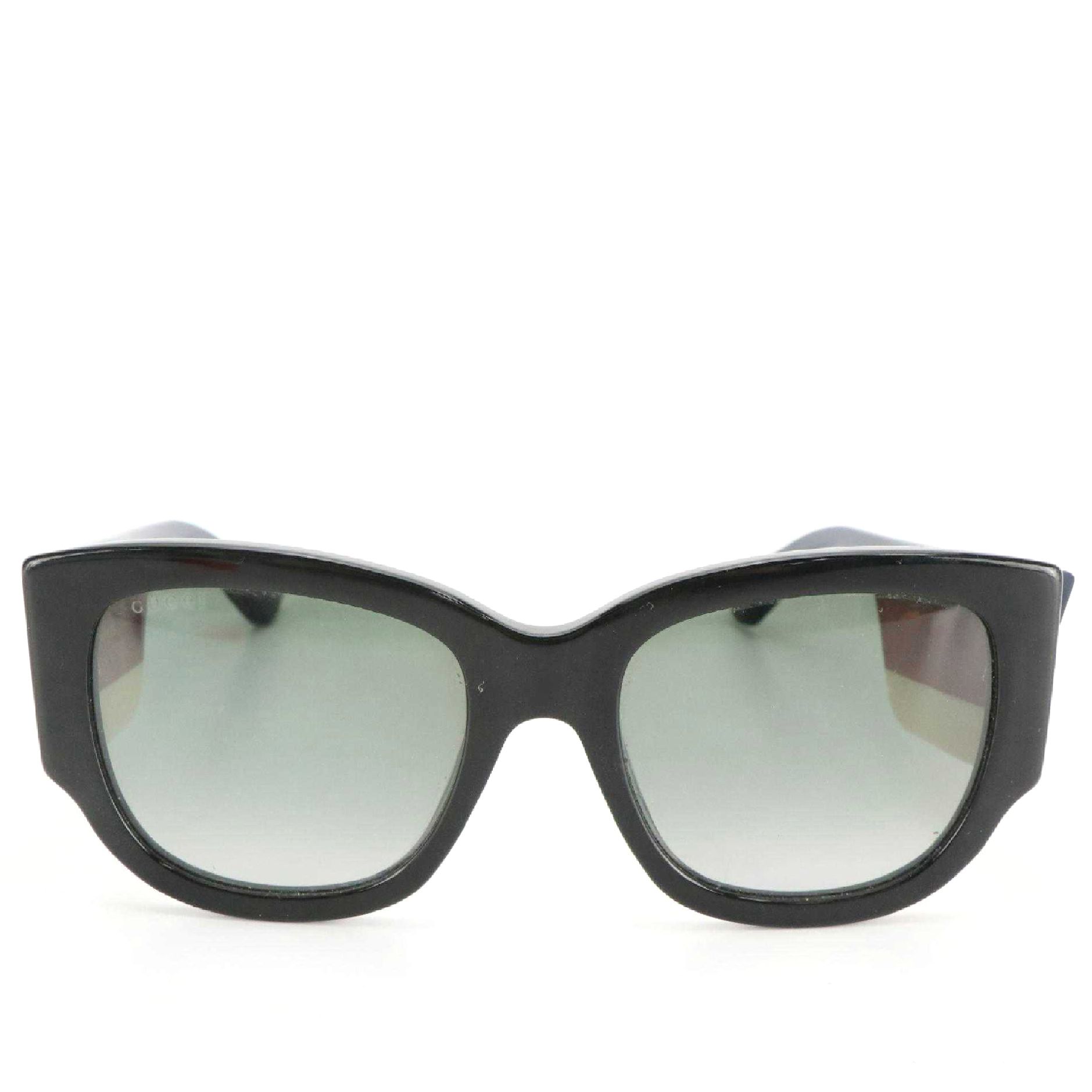 Gucci GG0276S 001 Rectangular Striped Sunglasses with Case | EBTH