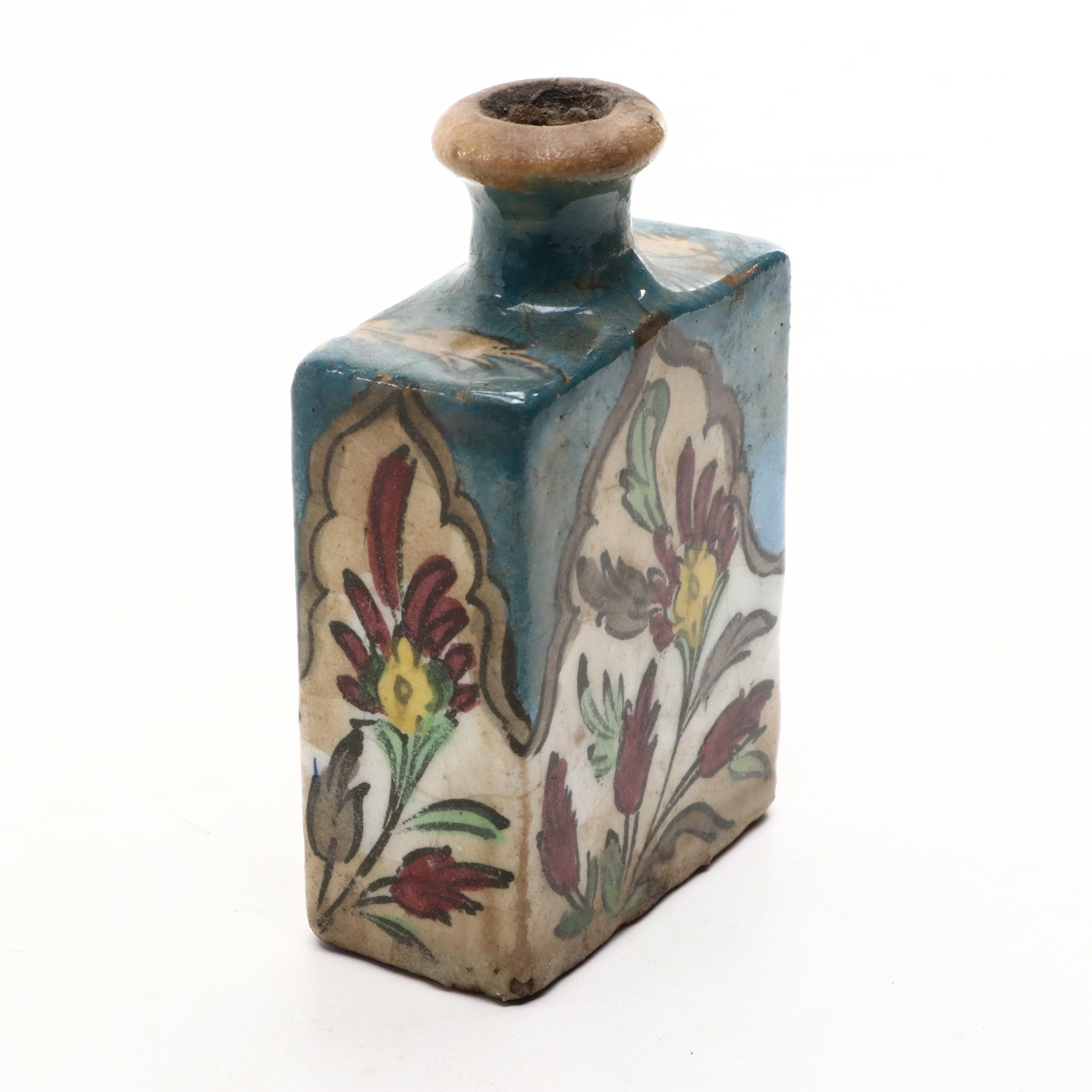 Persian Qajar Pottery Tea Flask, Late 19th/Early 20th Century ...