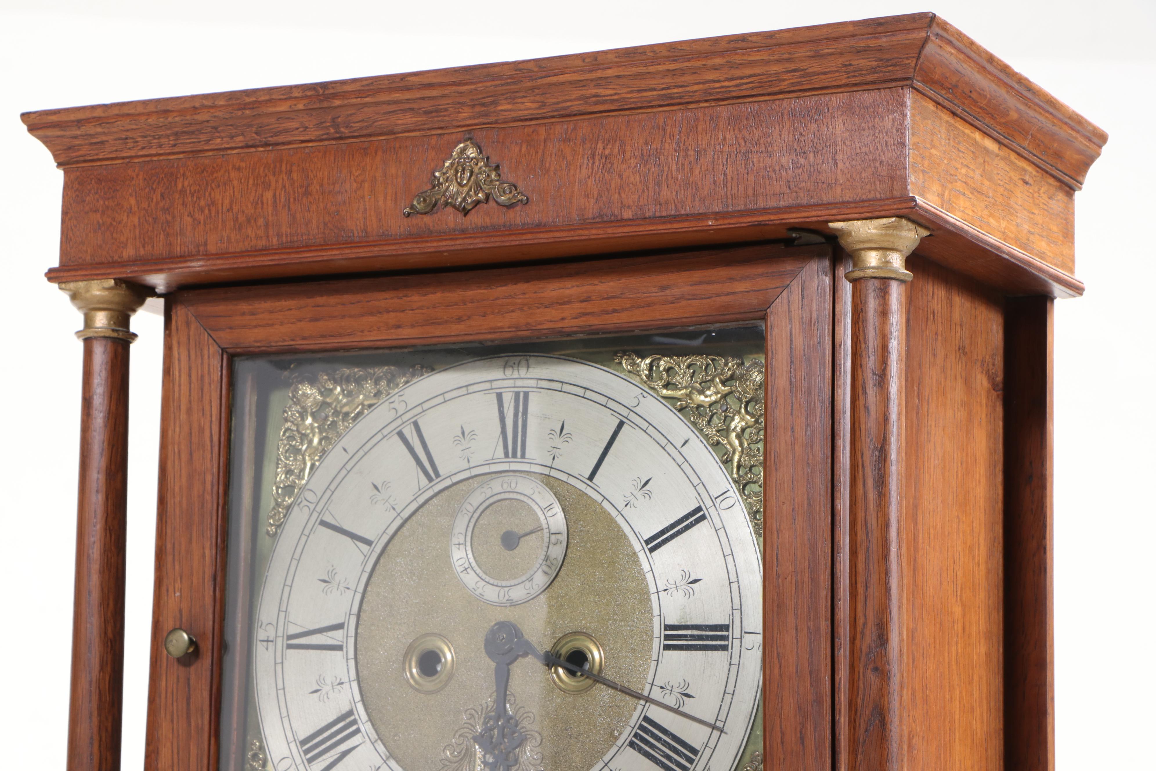 English Oak Longcase Clock with John Pavlin (Chatham) Movement, Circa ...