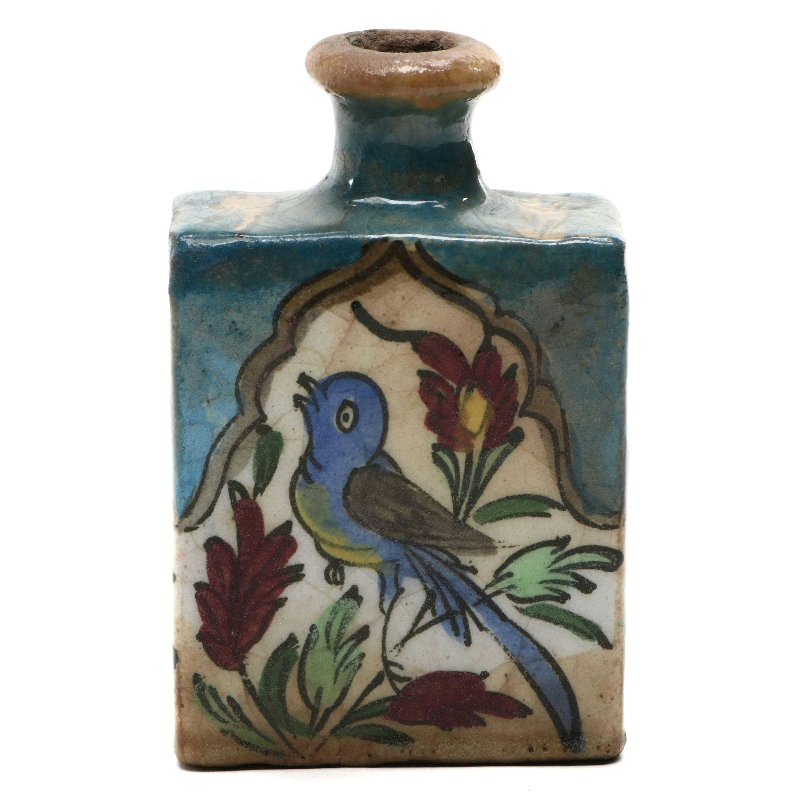 Persian Qajar Pottery Tea Flask, Late 19th/Early 20th Century ...