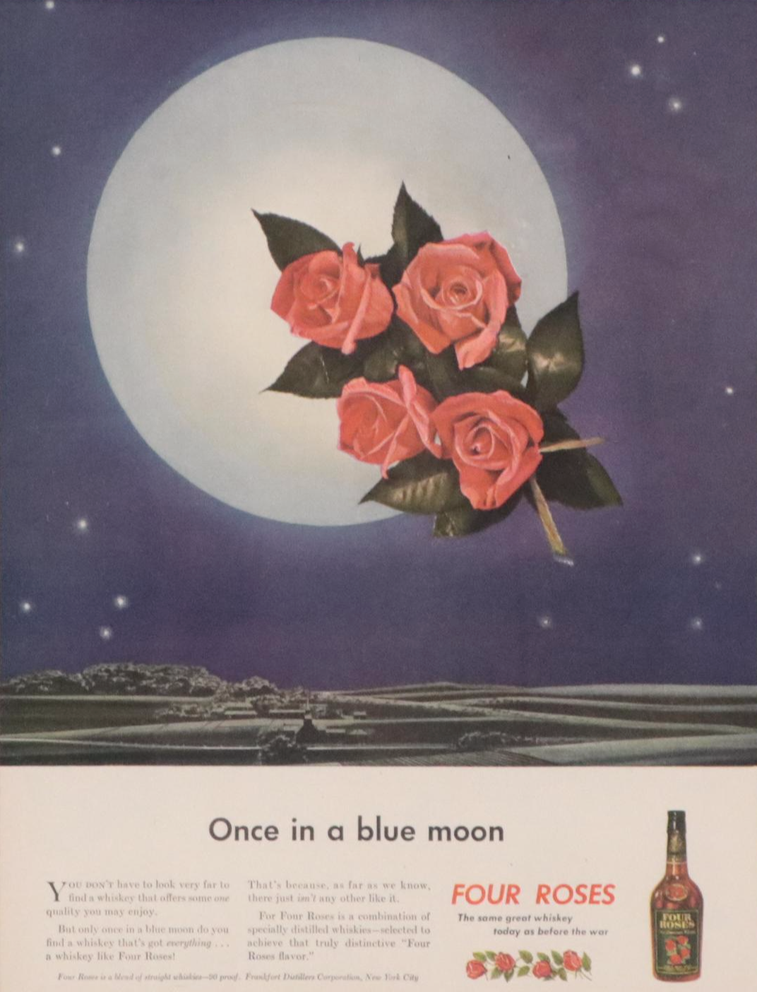 Four Roses Whiskey Advertisement, Mid-20th Century | EBTH