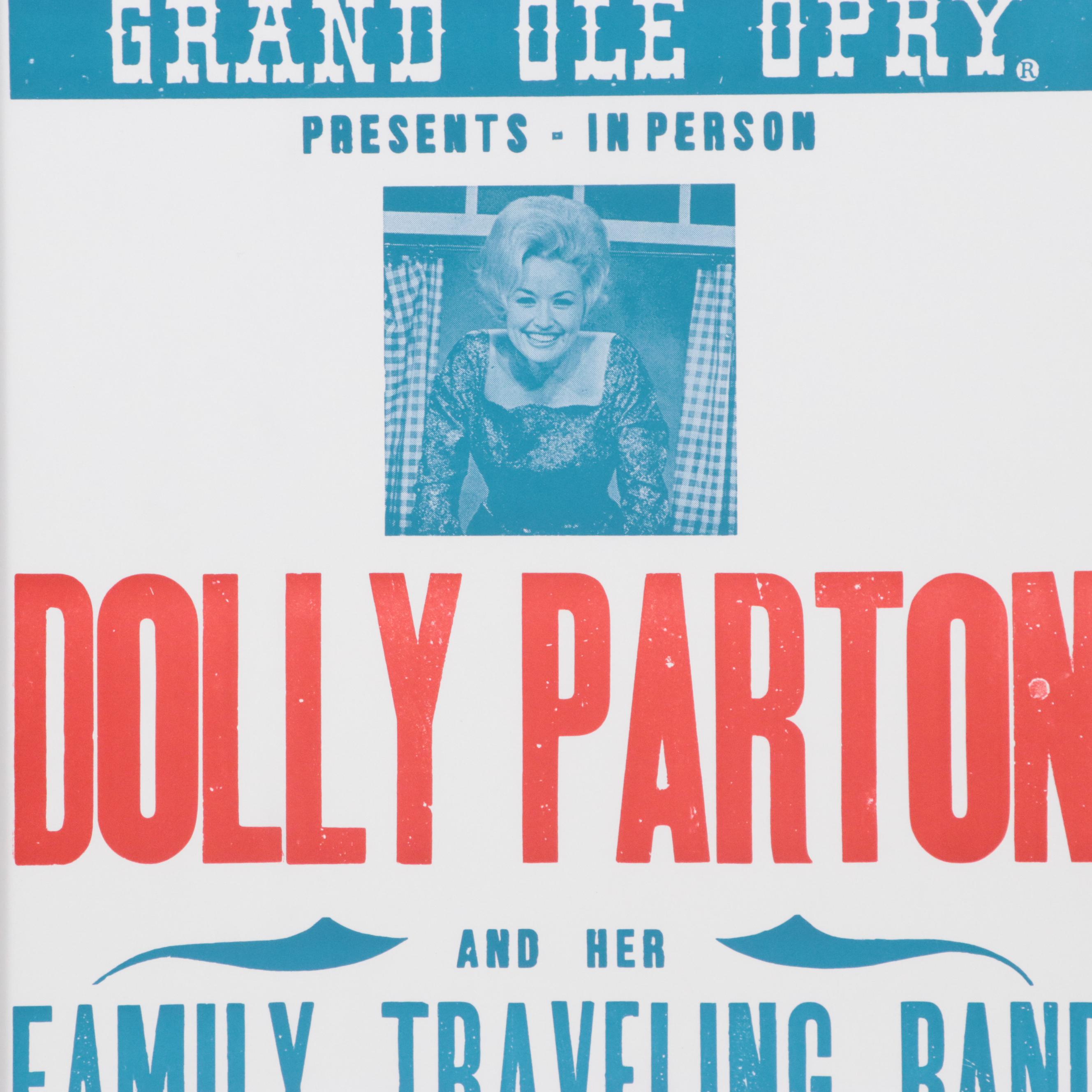 Hatch Show Print Letterpress Dolly Parton Concert Poster, Circa 2023 | EBTH