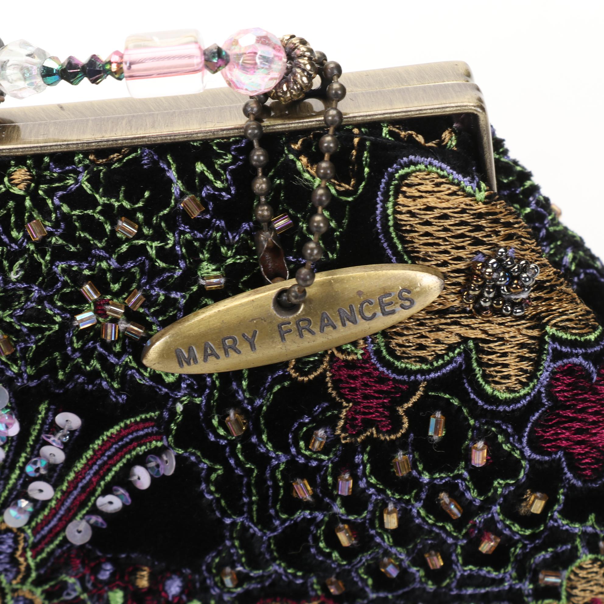 Mary Frances Hand Jeweled and Beaded Velvet Handbag with Beaded Strap ...