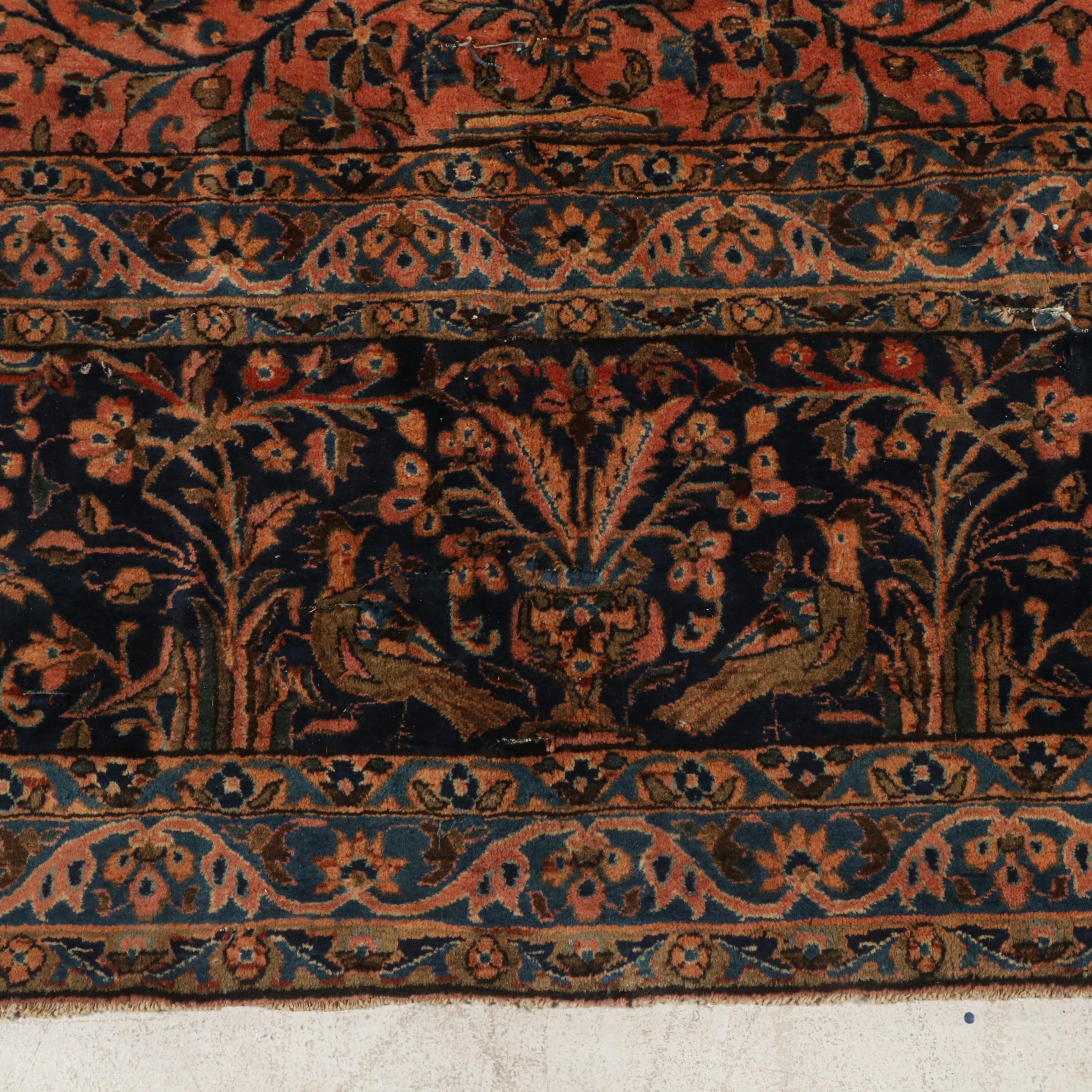 10'1 x 14'1 Hand-Knotted Persian Qazvin Room Sized Rug | EBTH