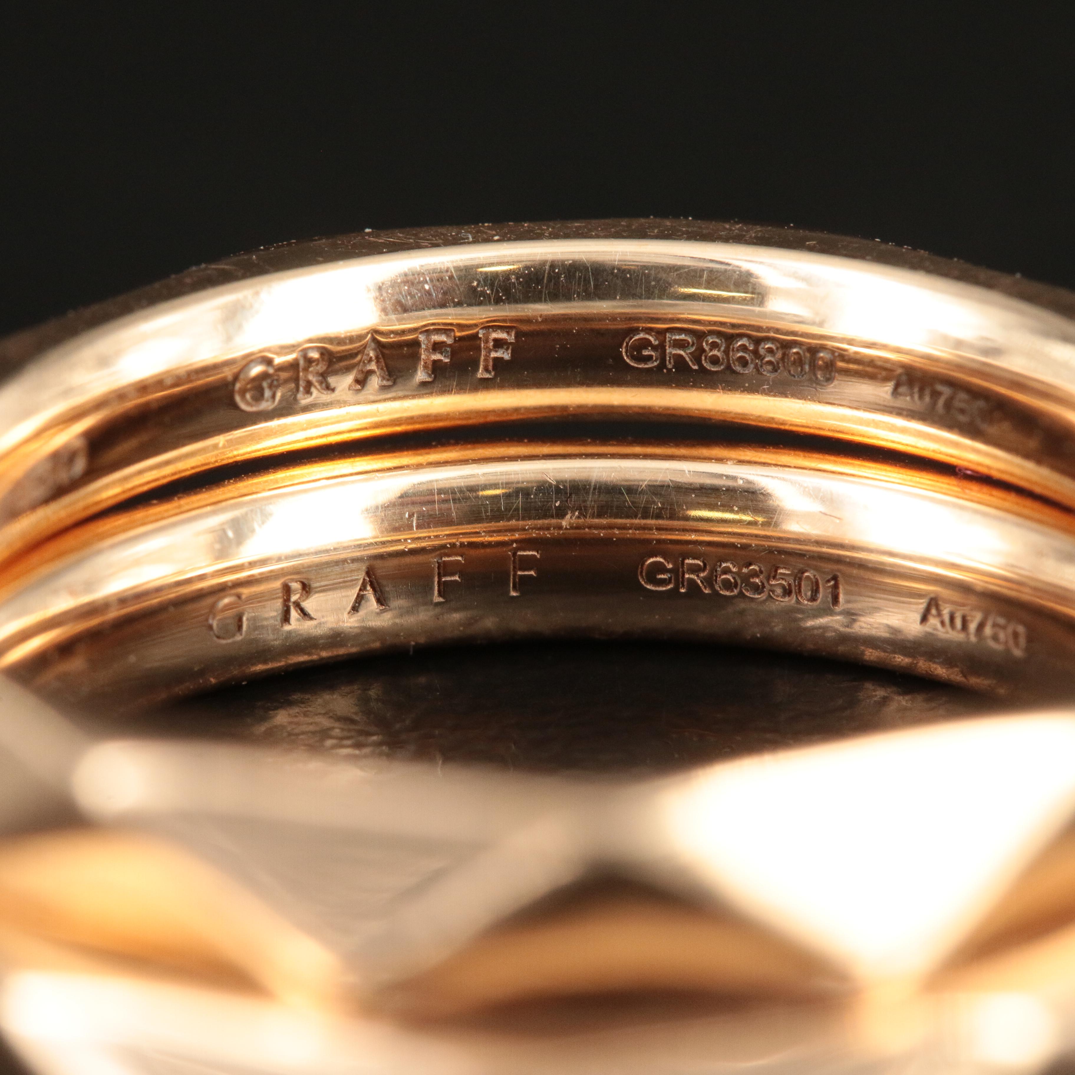 Graff 18K Rose Gold 'Laurence Graff Signature Band' Set of Two ...