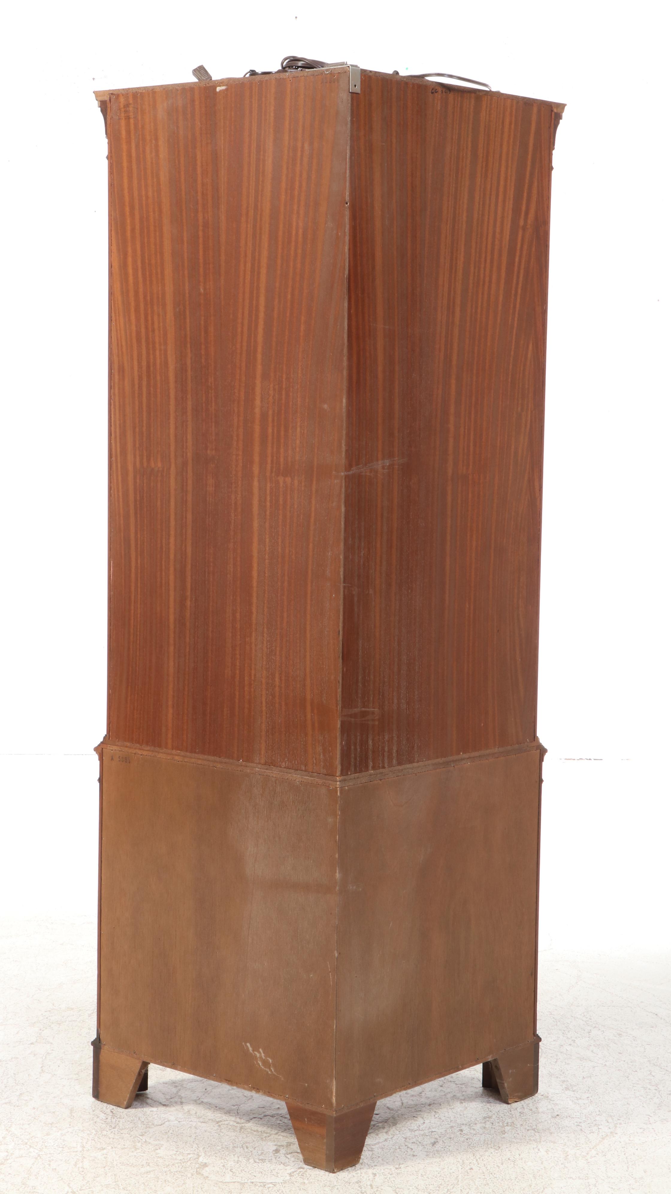 Reprodux George III Style Flame Mahogany Corner Cabinet, dated 1986 ...