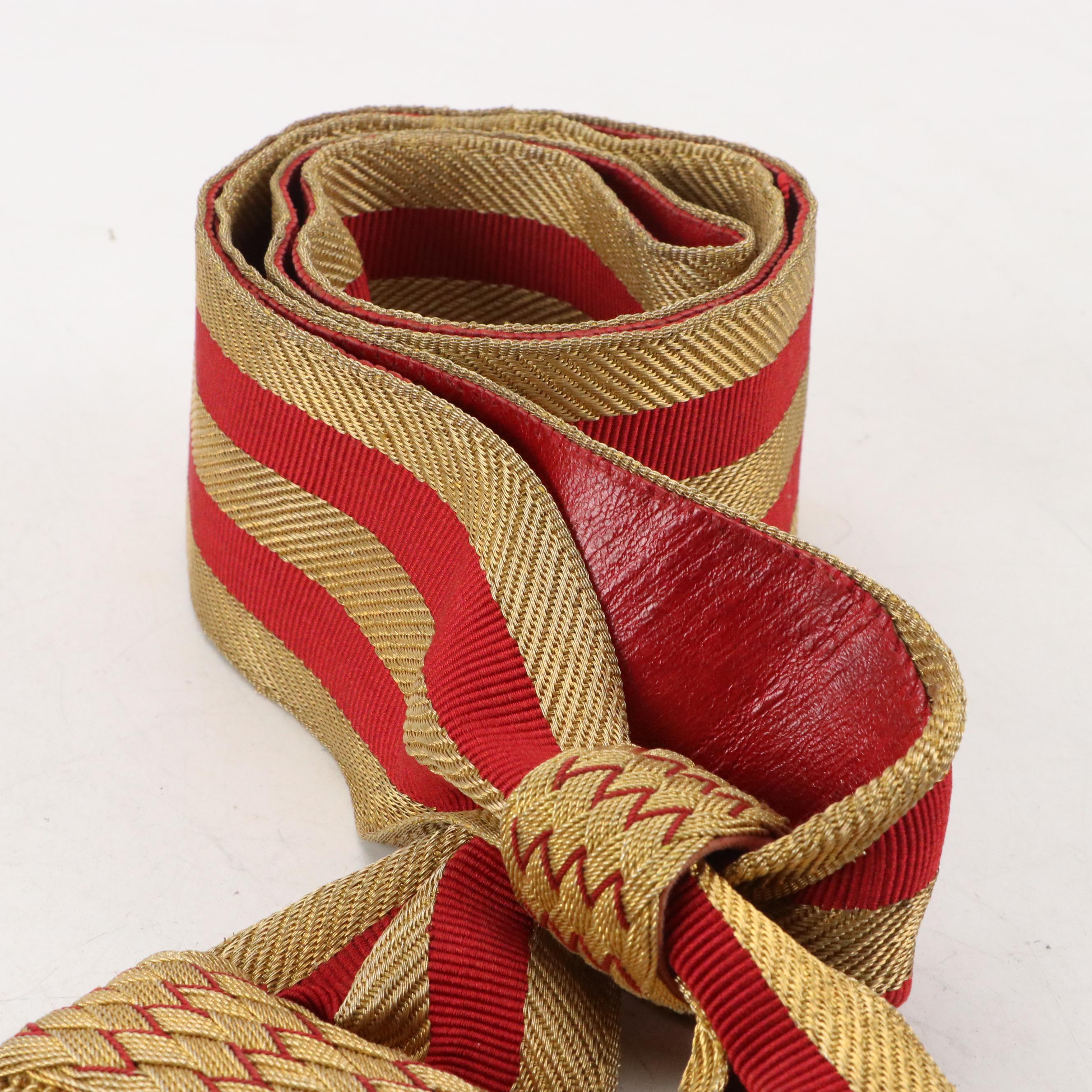 British Military Style Officer's Sash with Ribbon and Cord | EBTH