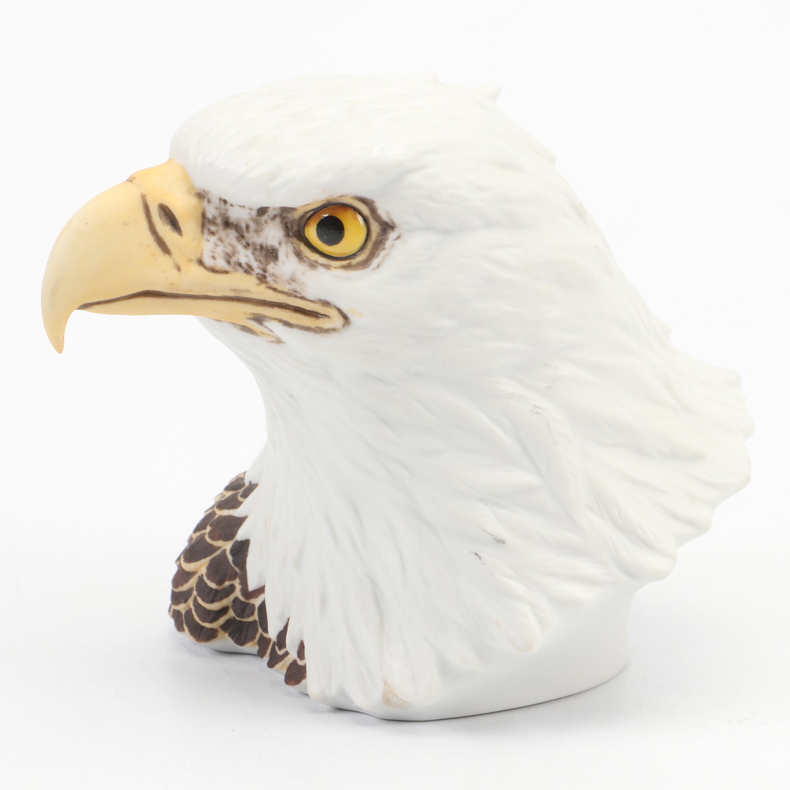 Maruri Porcelain Eagle Bust with Decorative Box and Toy Gun | EBTH