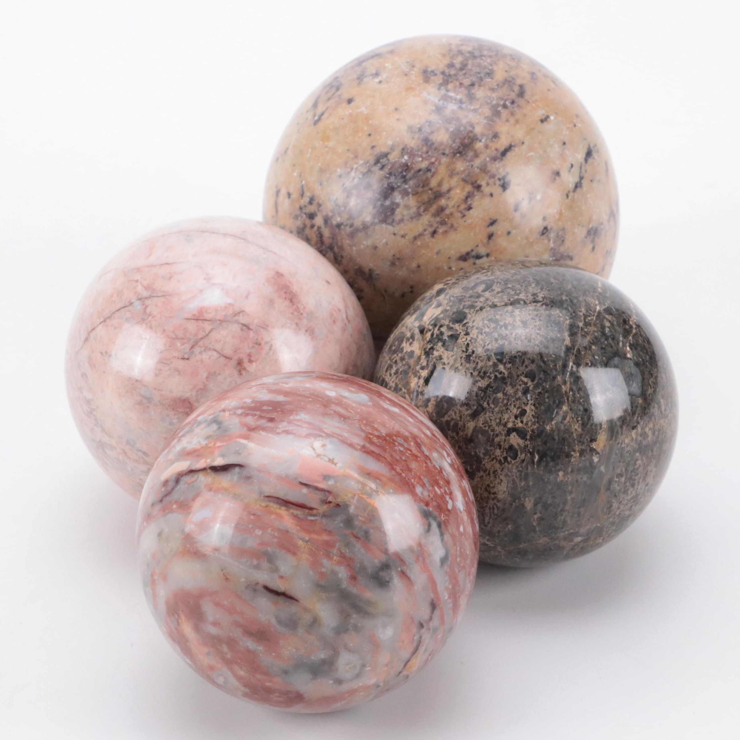 Pakistani Polished Marble Paperweights with Polished Marble Spheres | EBTH