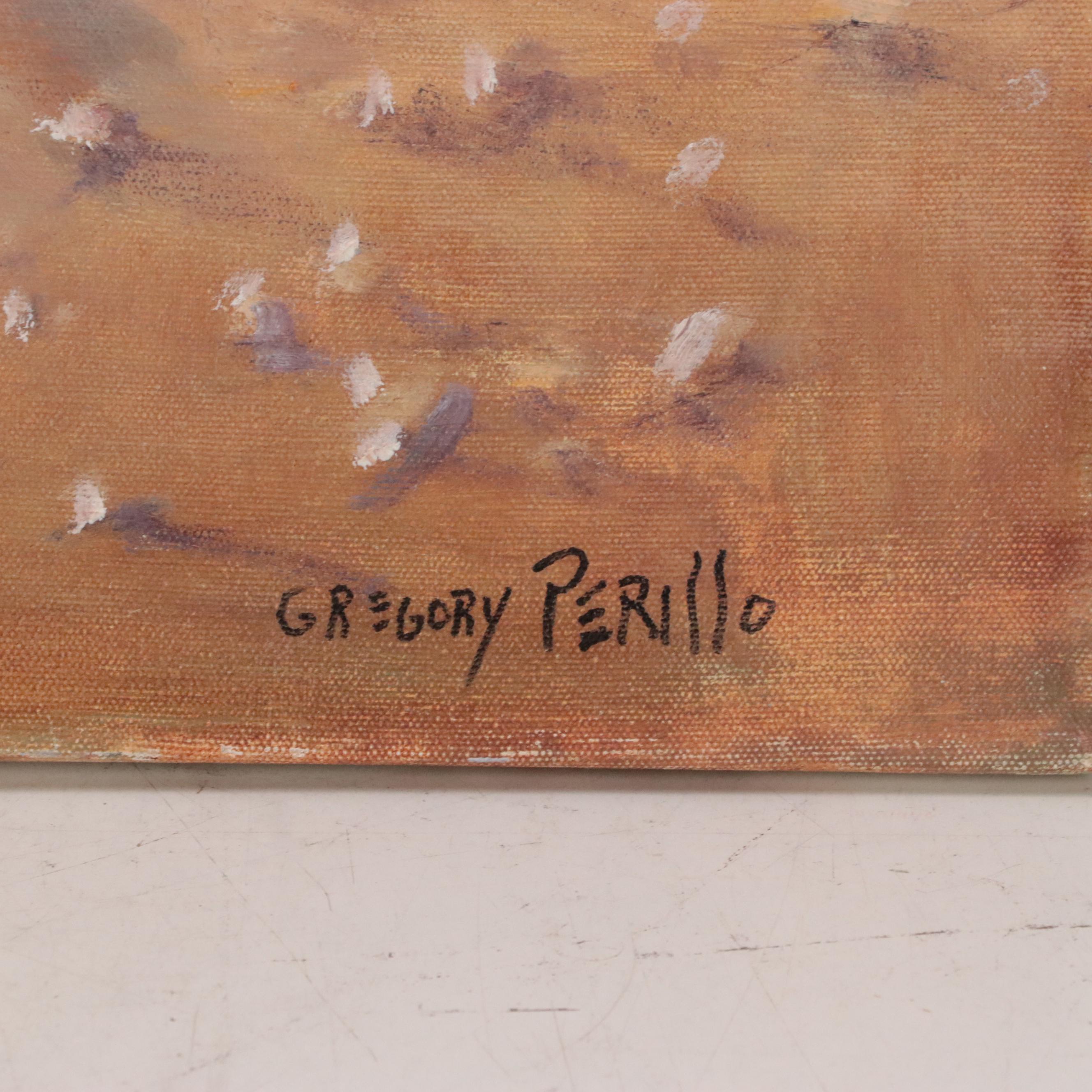 Gregory Perillo Western Oil Painting of a Bison, 21st Century | EBTH