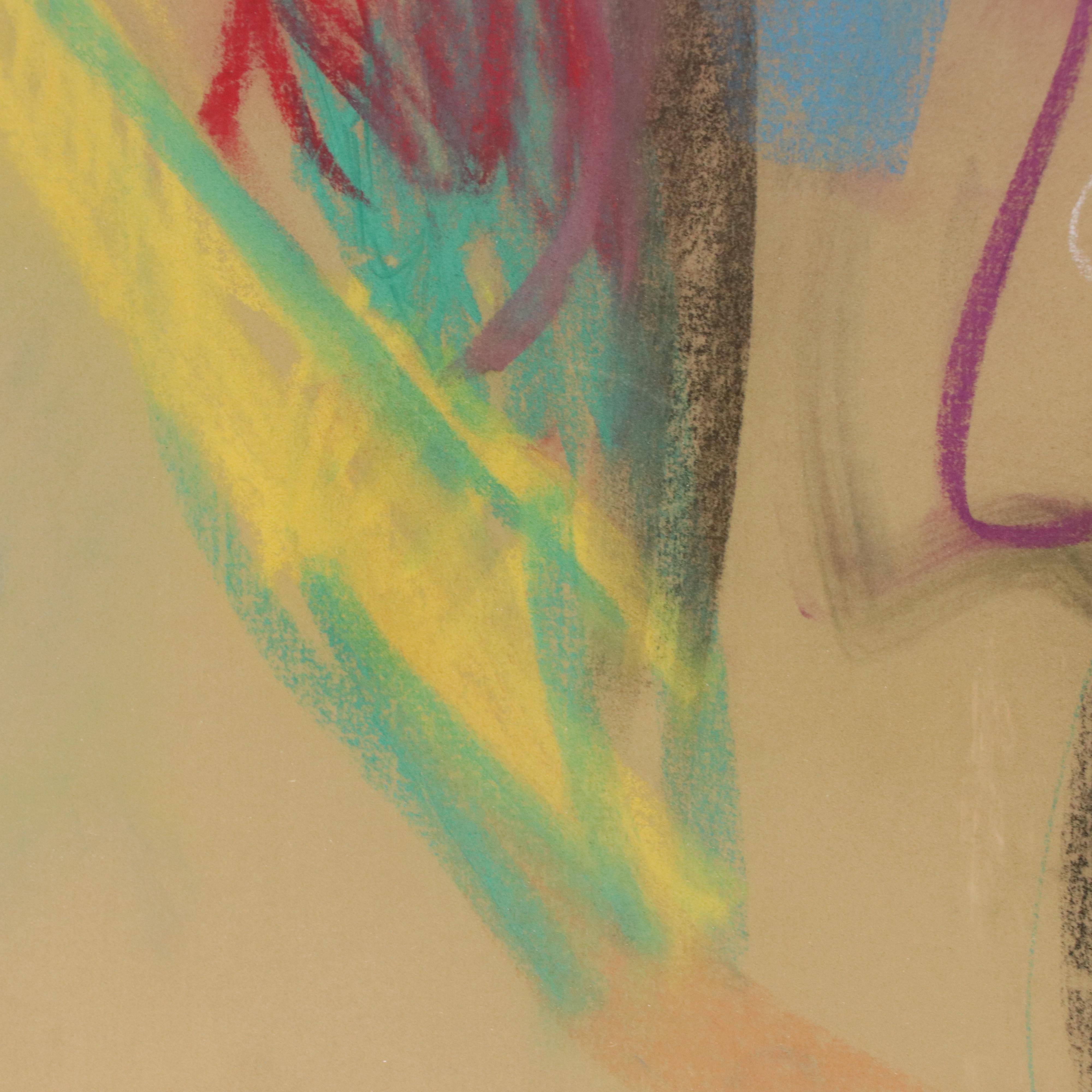 Abstract Expressionist Style Pastel Drawing, 1996 | EBTH