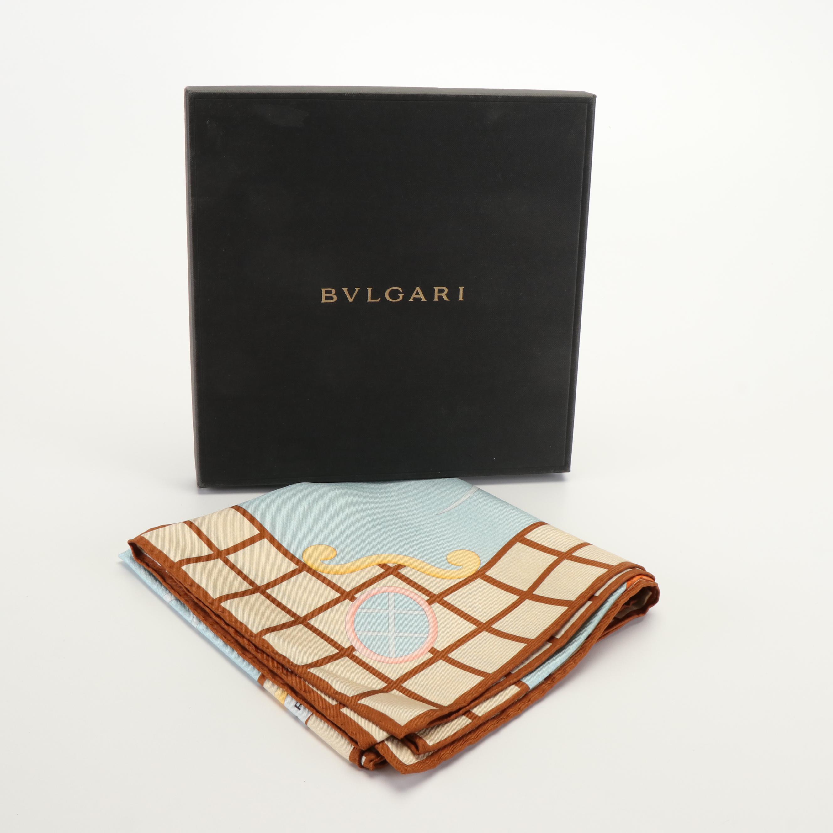 Bulgari Printed Silk Scarf | EBTH