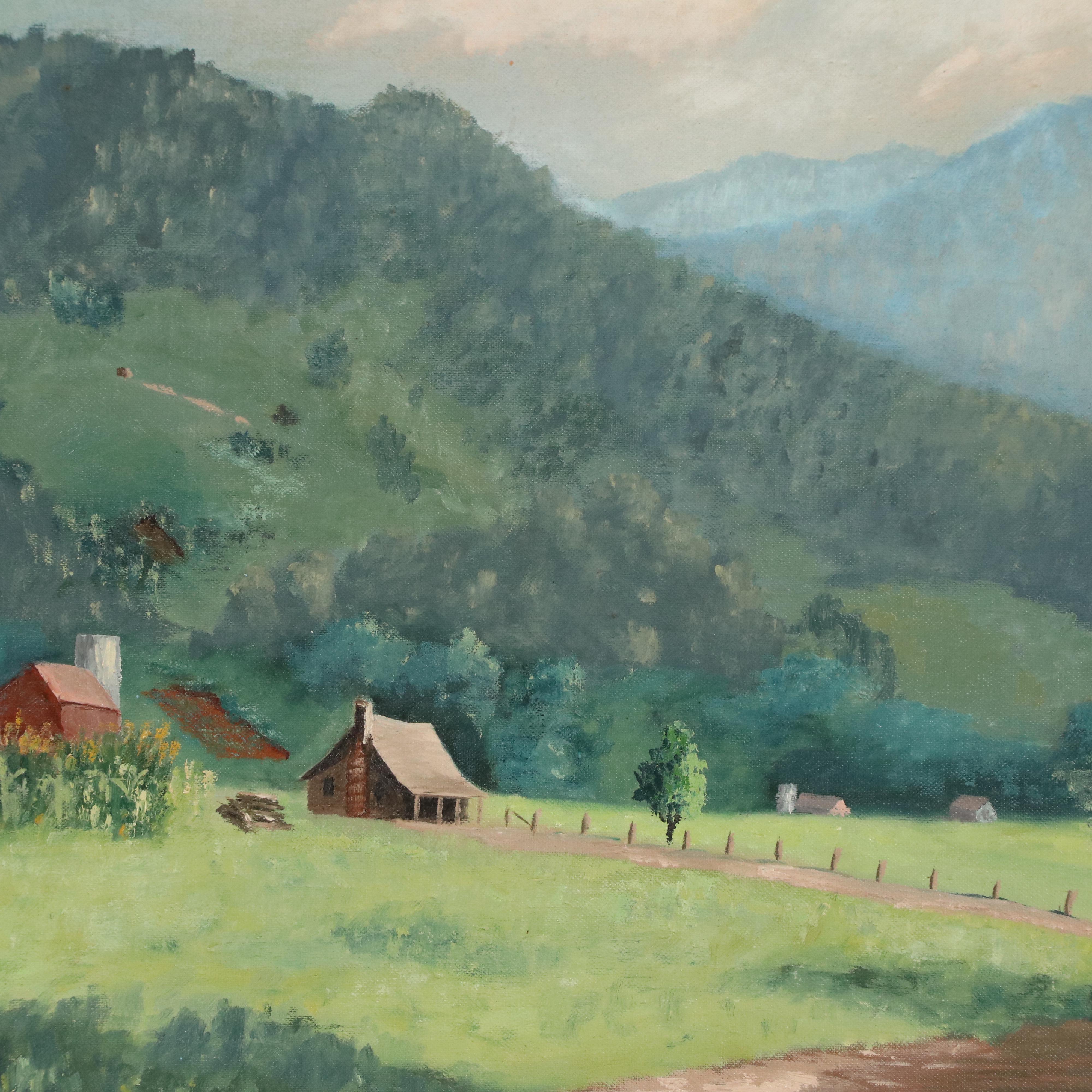 Mort H. Woolf Pastoral Landscape Oil Painting "North Carolina," 1972 | EBTH