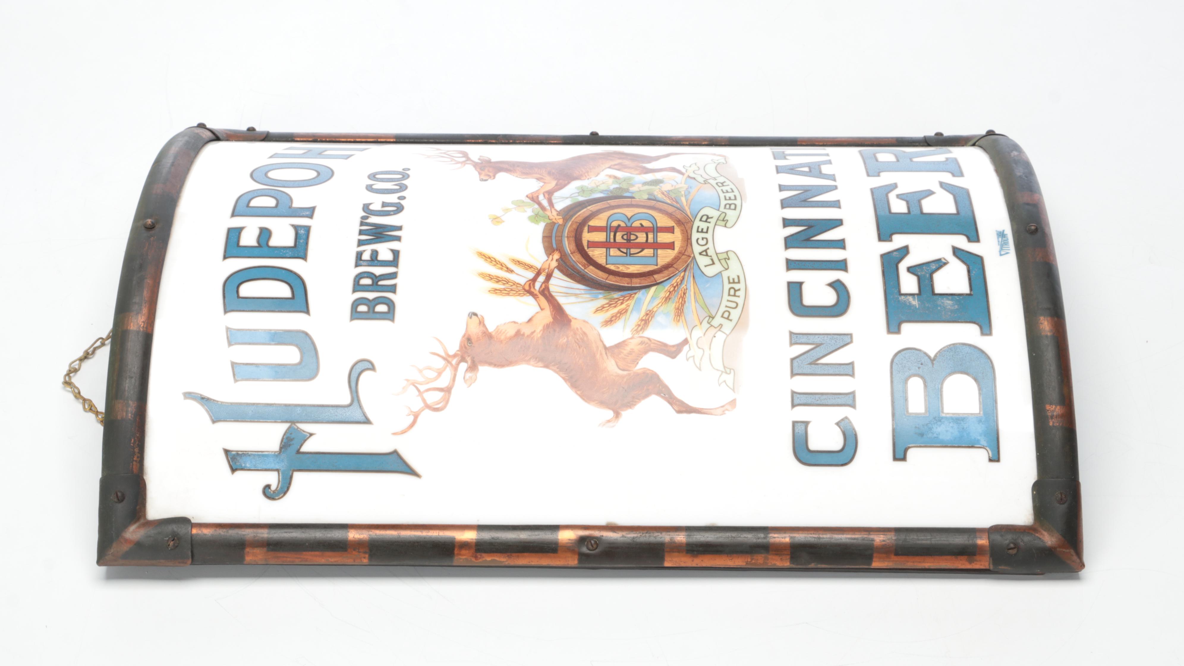 Hudepohl Brewing Co. Pre-Prohibition Vitrolite Sign | EBTH