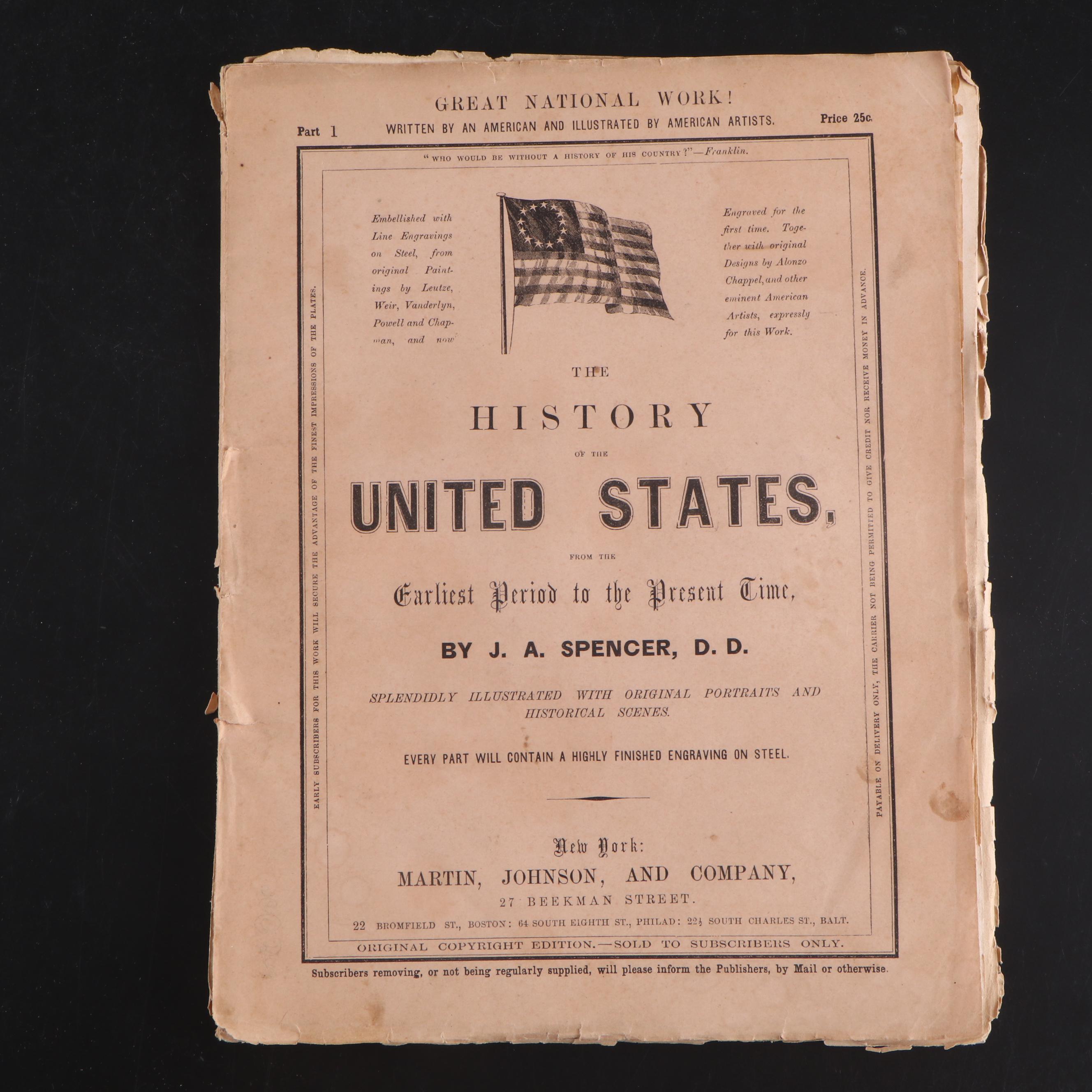 "The History of the United States" Books by J.A. Spencer, Early-Mid ...