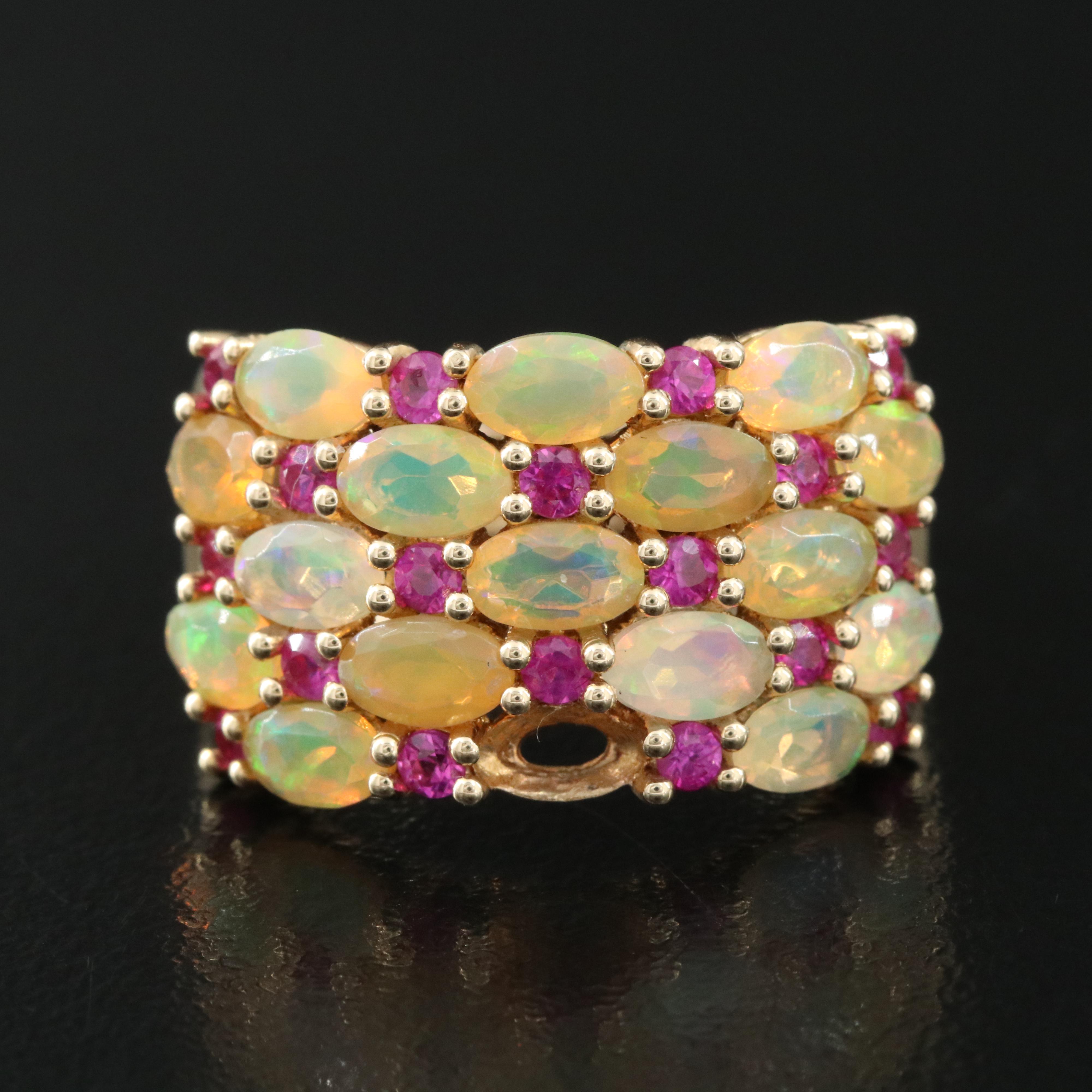 14K Opal and Ruby Ring | EBTH