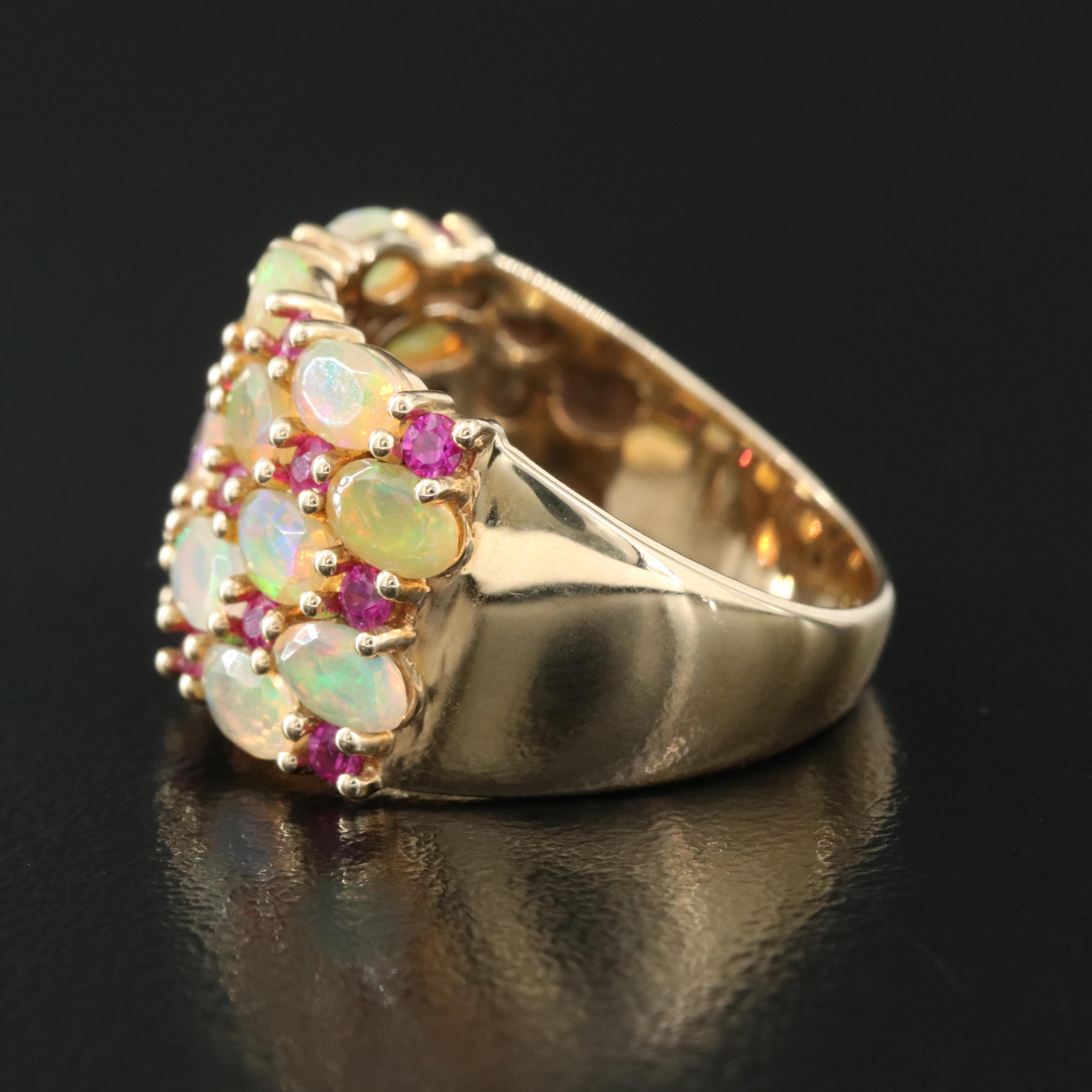 14K Opal and Ruby Ring | EBTH