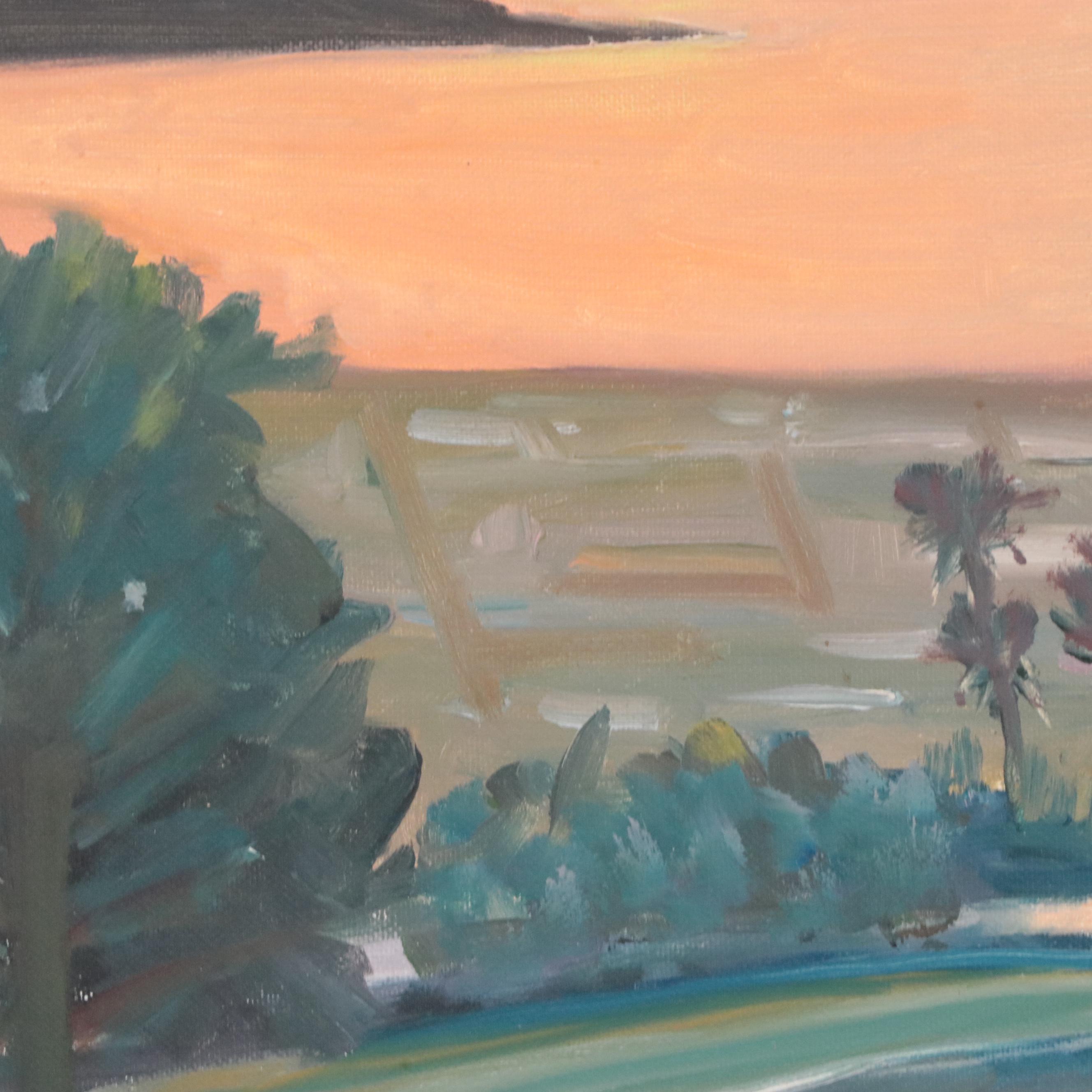 Stephen M. Sokol Coastal Landscape Oil Painting, 1990 | EBTH