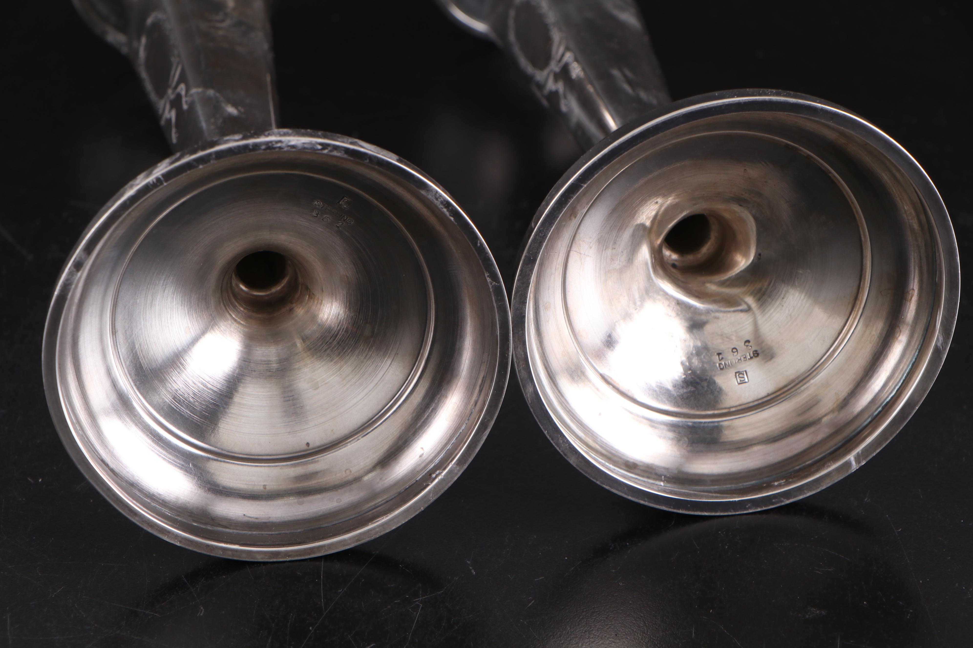 Victor Seidman Mfg. Co. Sterling Silver Candlesticks, 1920s | EBTH