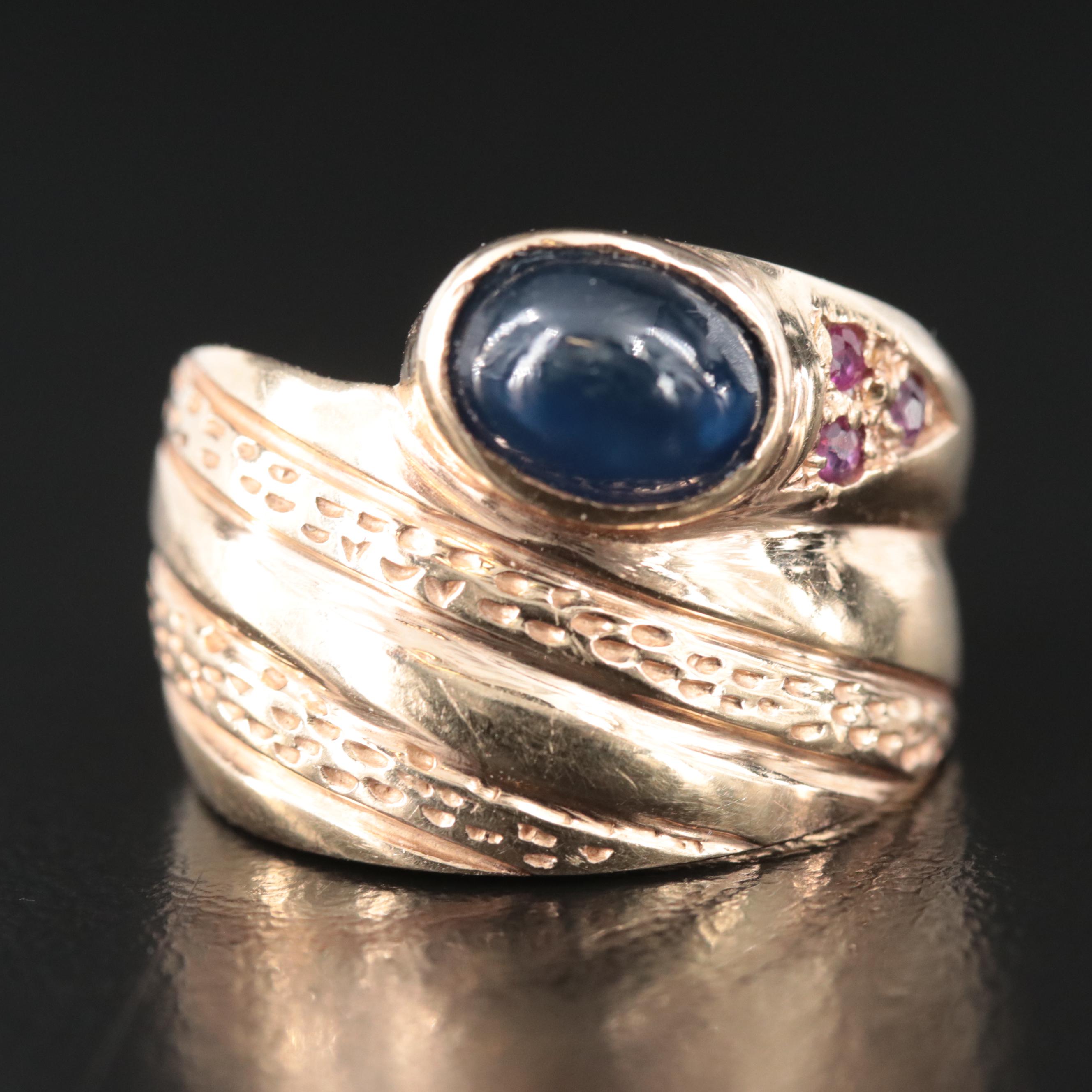 14K Sapphire and Ruby Ring | EBTH