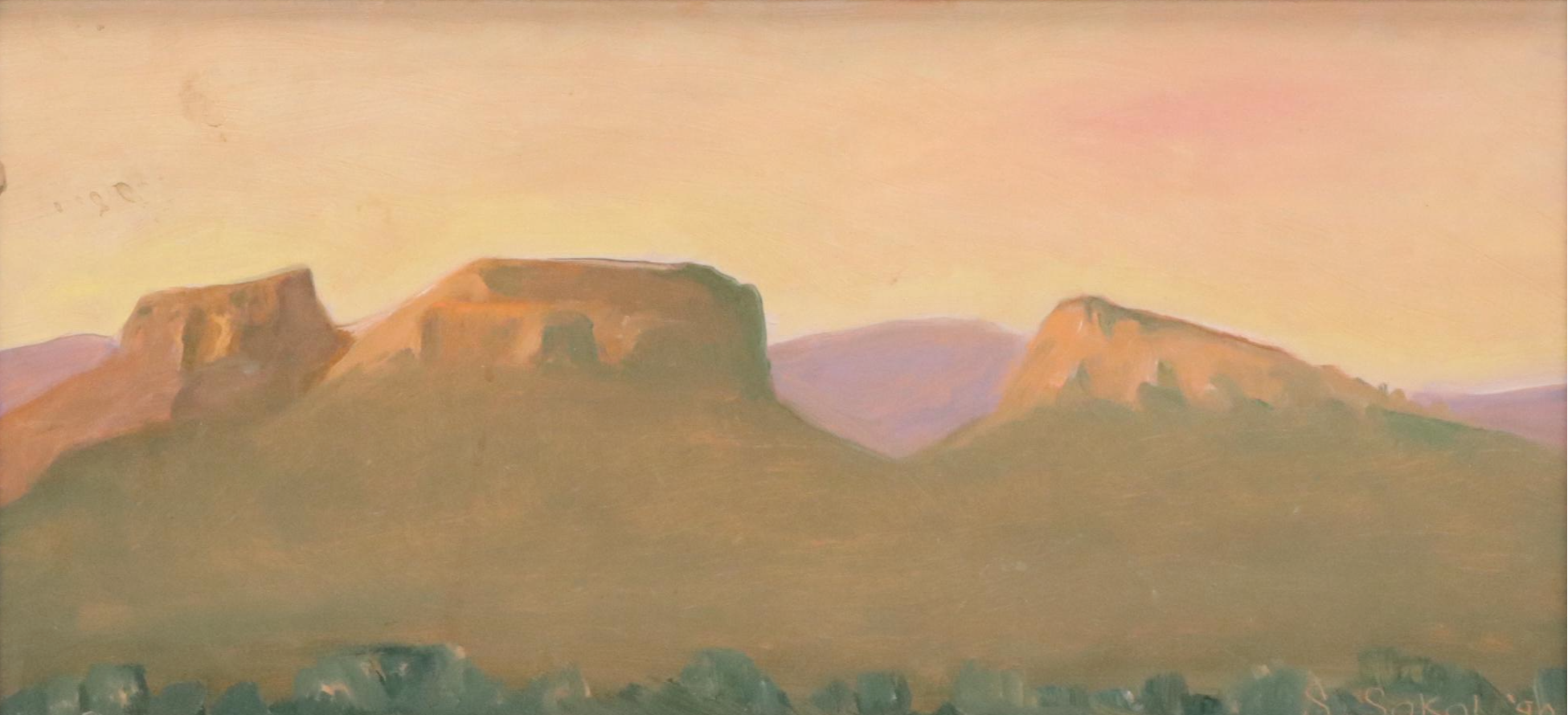 Stephen M. Sokol Desert Landscape Oil Painting, 1990 | EBTH