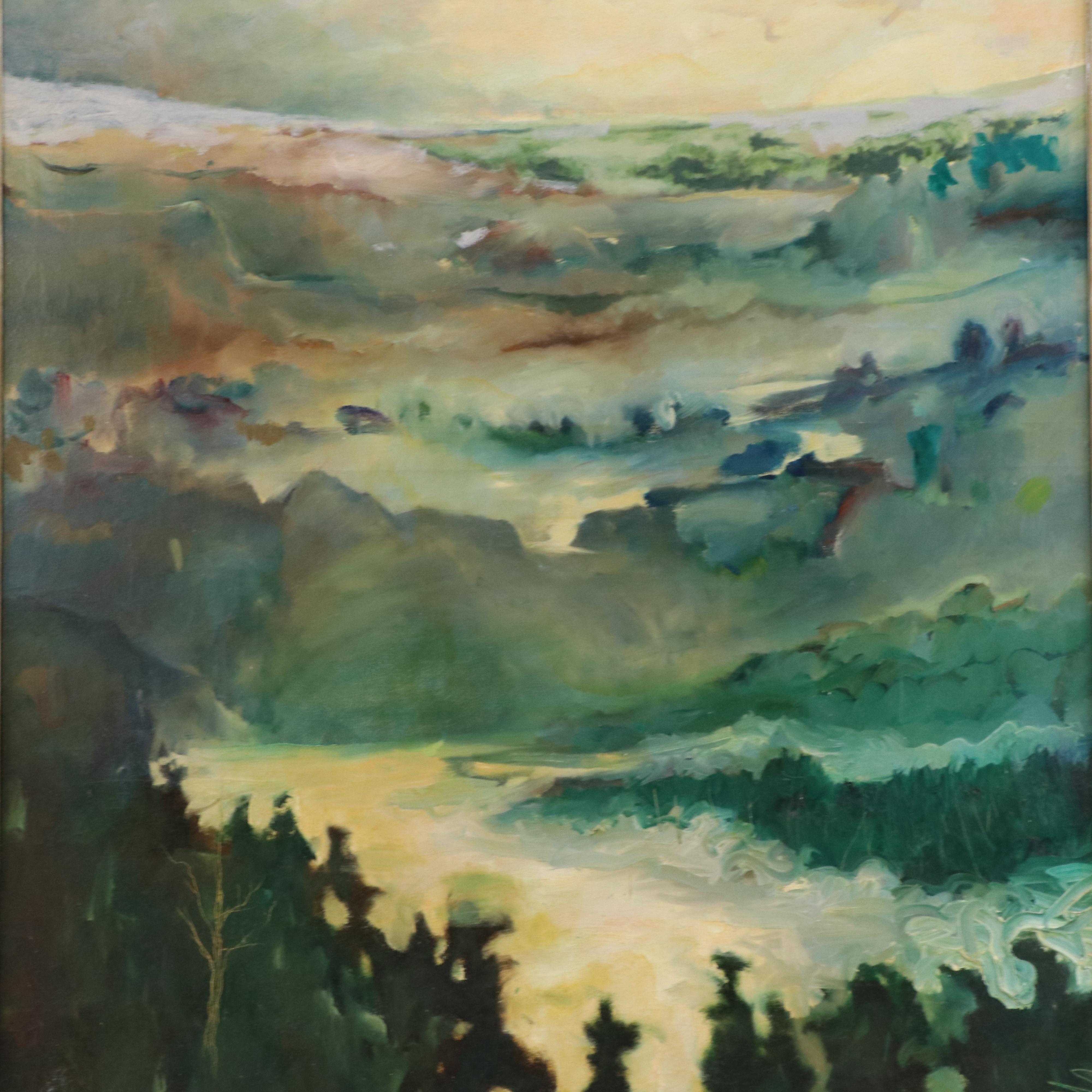 Large-Scale Landscape Oil Painting, Late 20th Century | Everything But ...