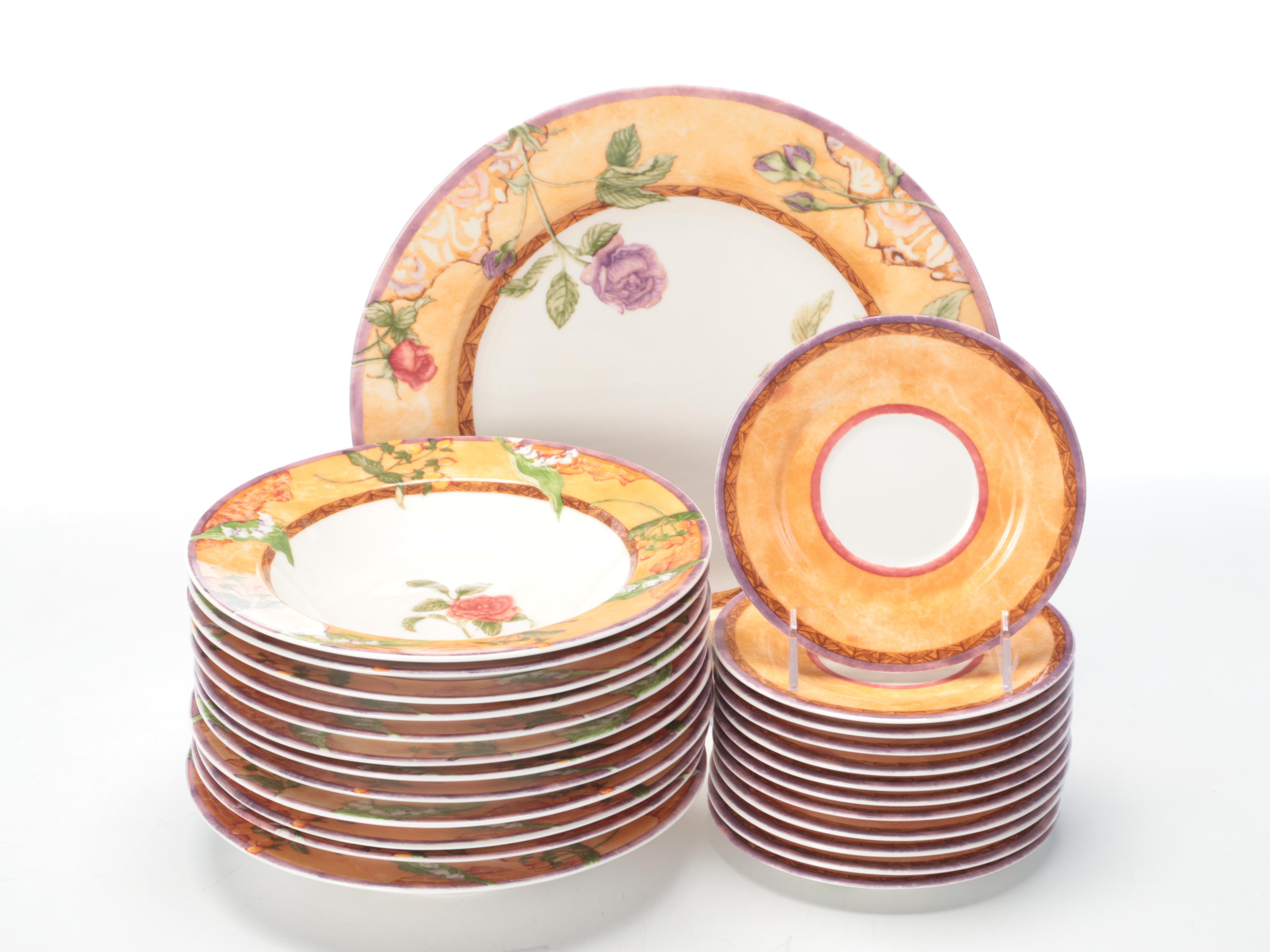 222 Fifth "Tuscany Rose" Ceramic Dinnerware, 2000–2004 | EBTH