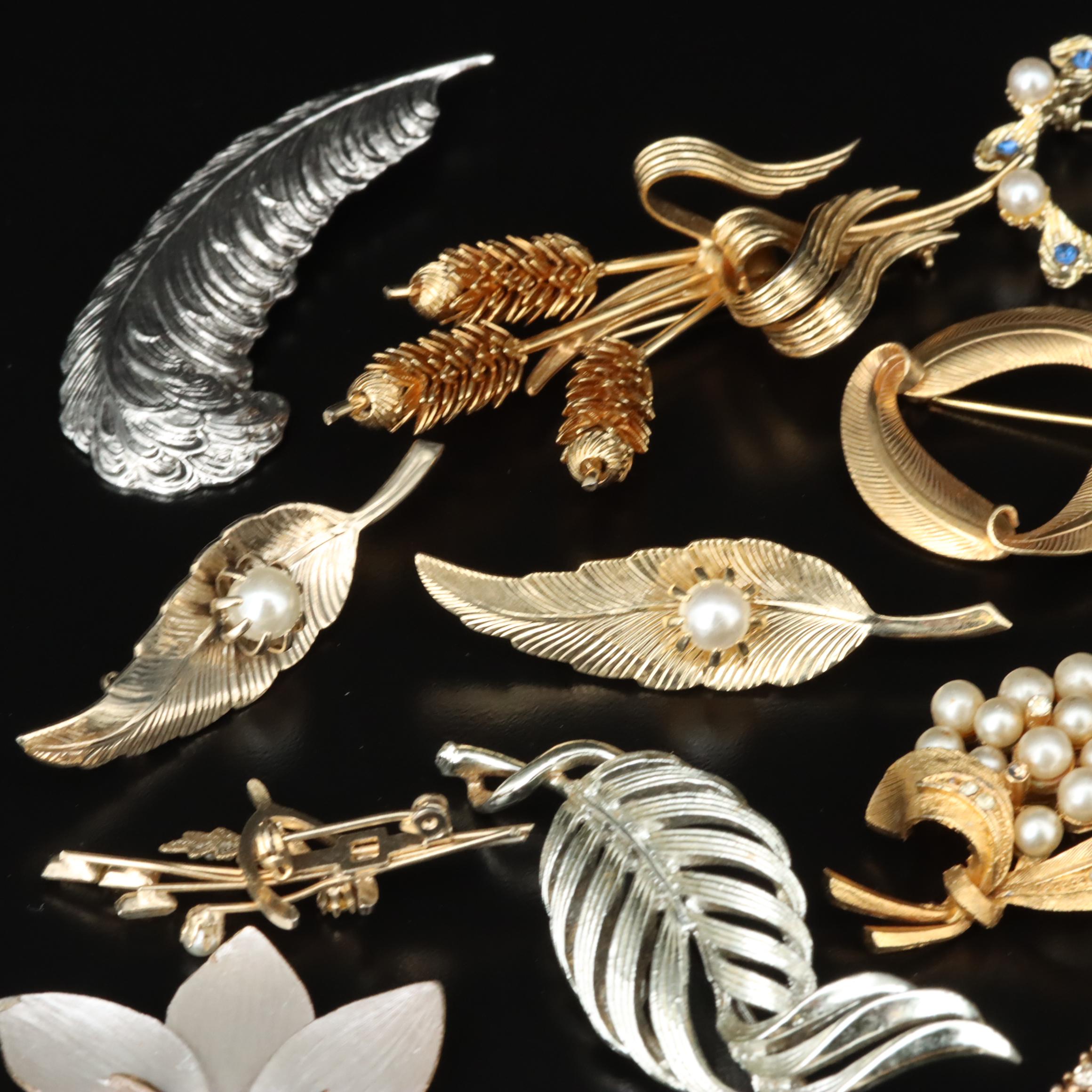 Winard Gold-Filled Feather Trio Brooch Featured in Vintage Jewelry ...