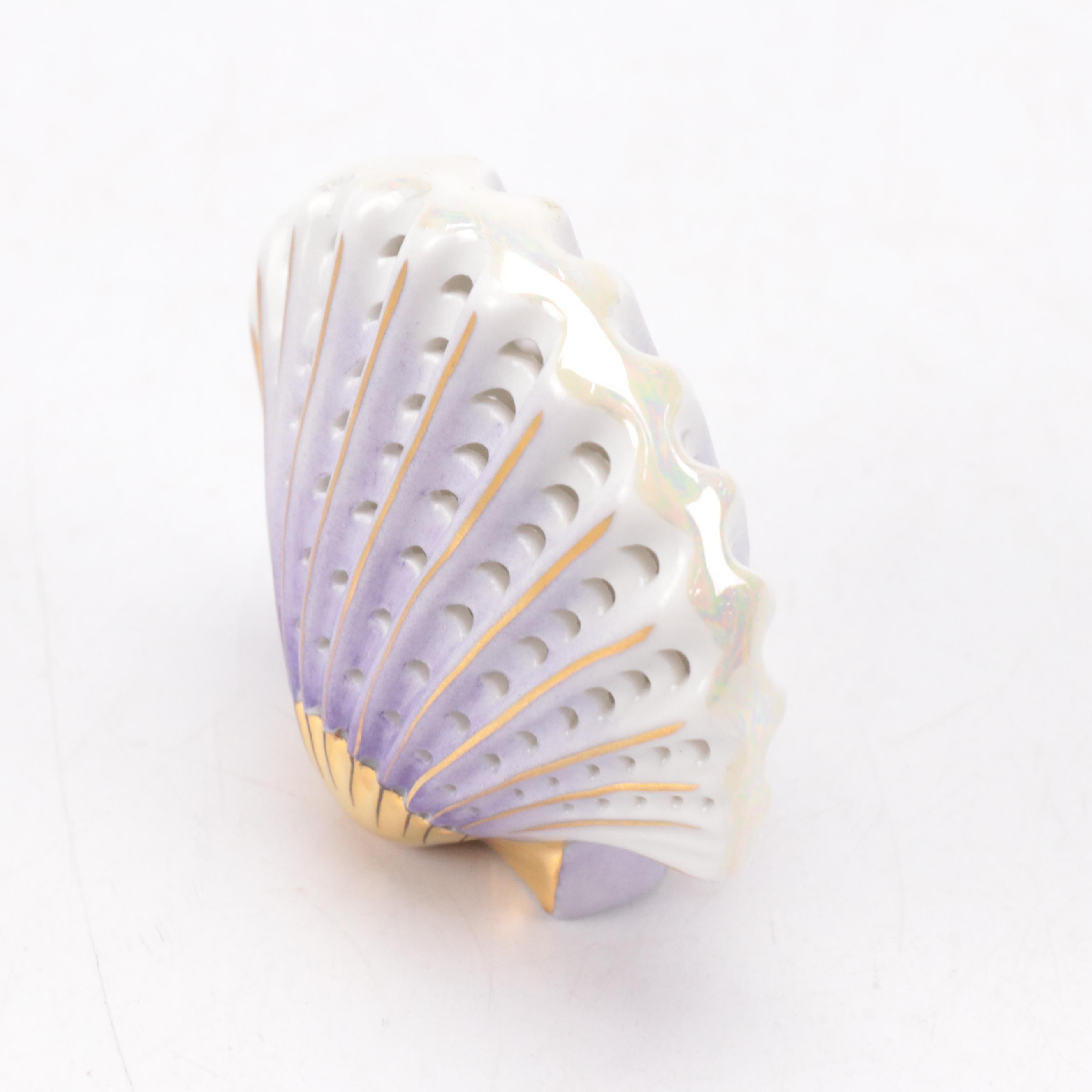 Herend Porcelain Sea Shell Christmas Tree Ornament, 1997 | EBTH