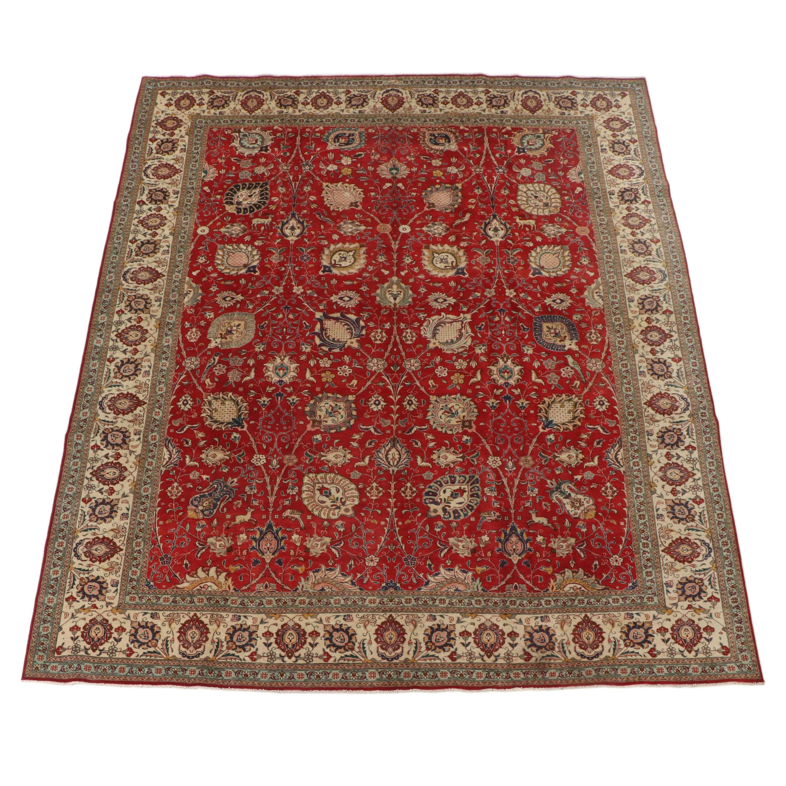 10'9 x 14'7 Hand-Knotted Persian Arak Room Sized Rug | EBTH