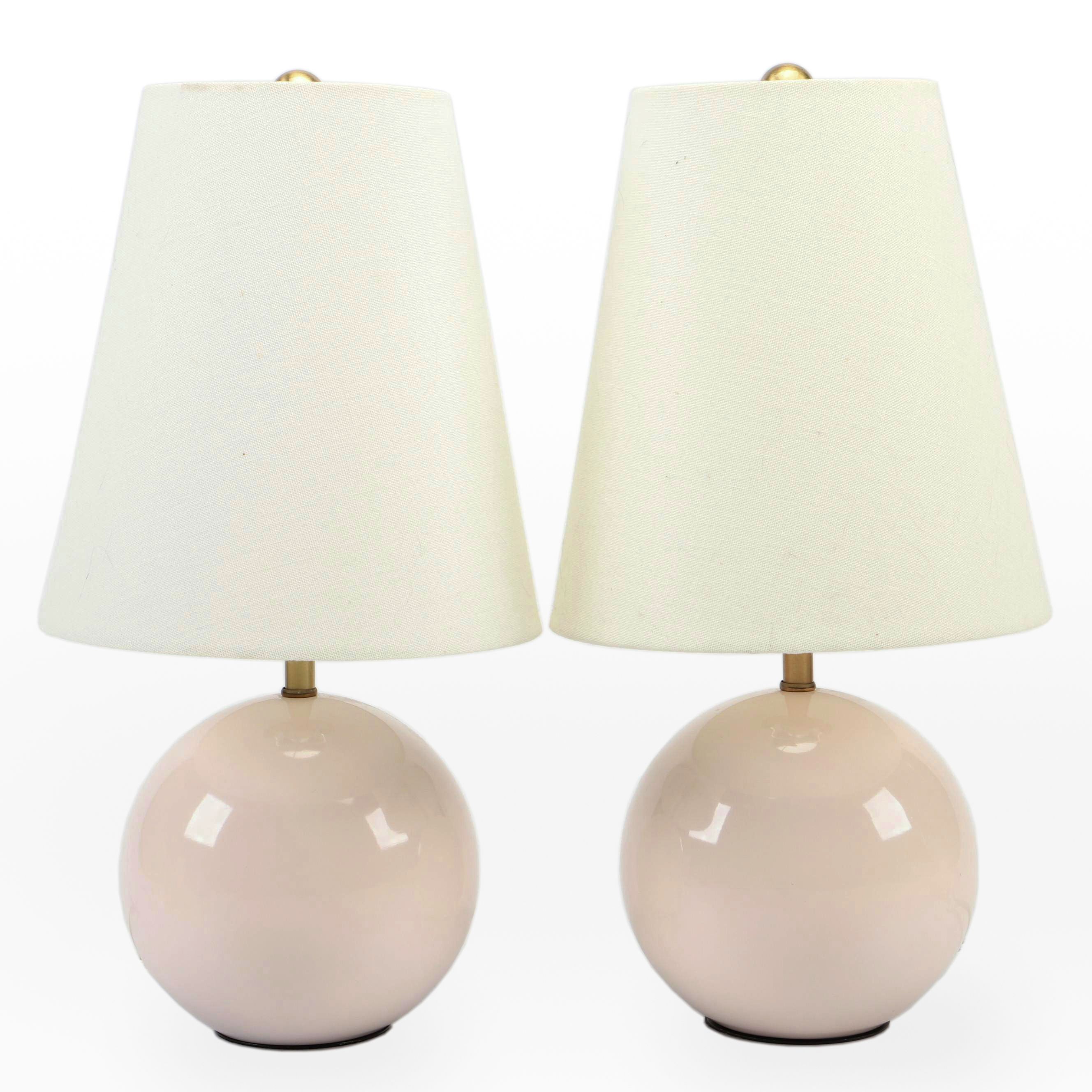 Pair of Kate Spade Ceramic Sphere Boudoir Lamps | EBTH