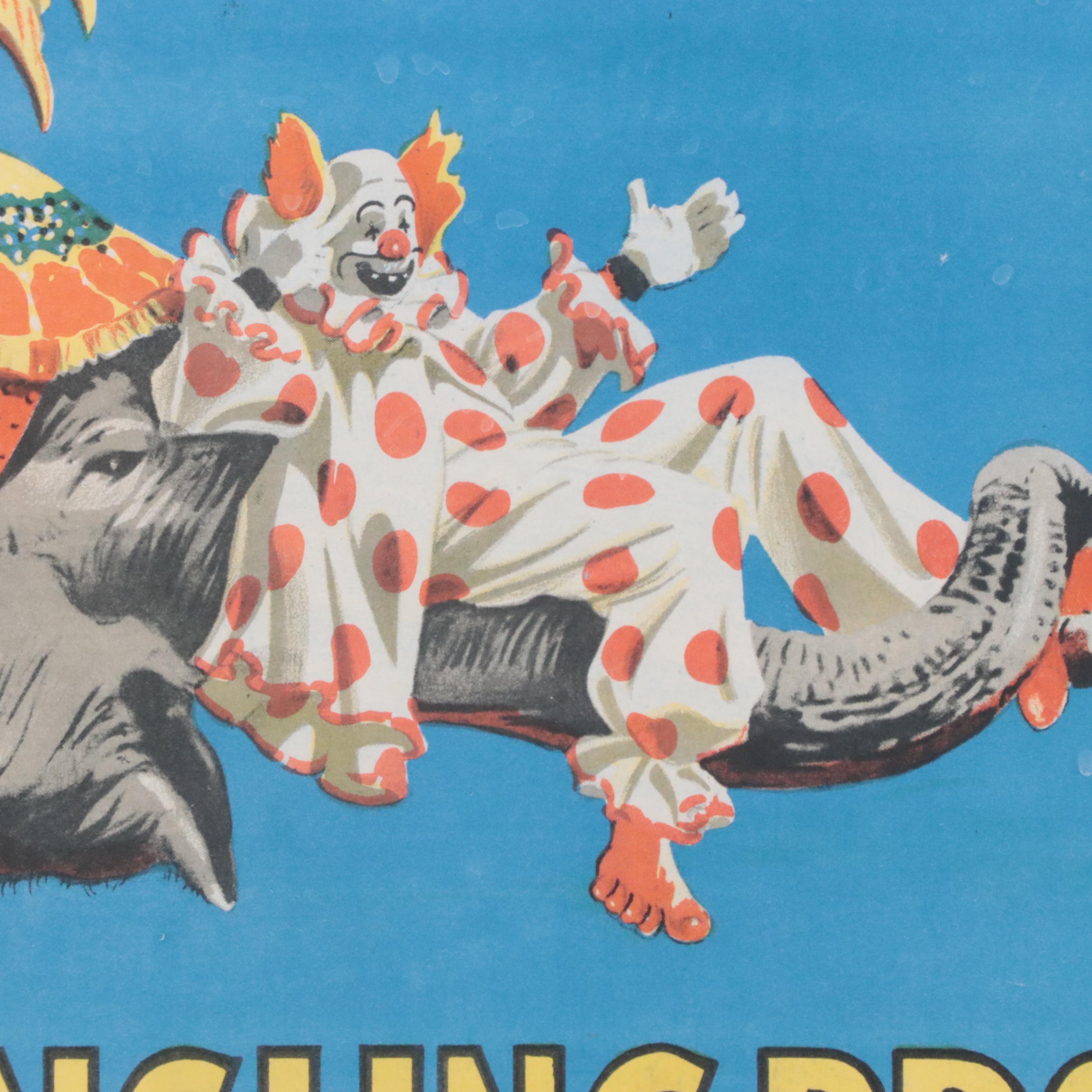 Ringling Bros. Circus Poster Lithographic Reprint | EBTH