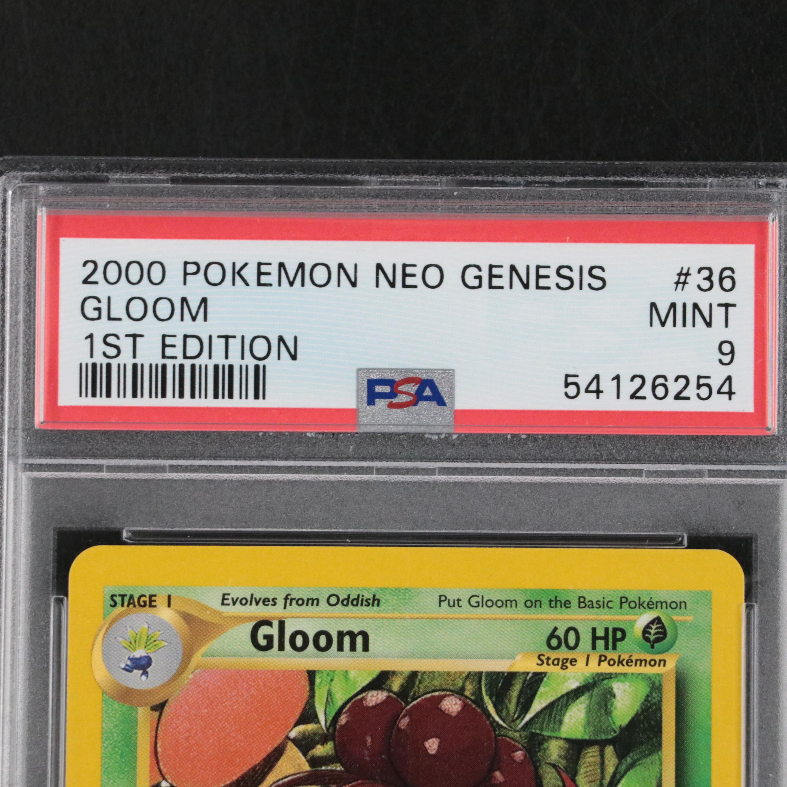 2000 Pokémon Neo Genesis Gloom 1st Edition Graded PSA 9 | EBTH