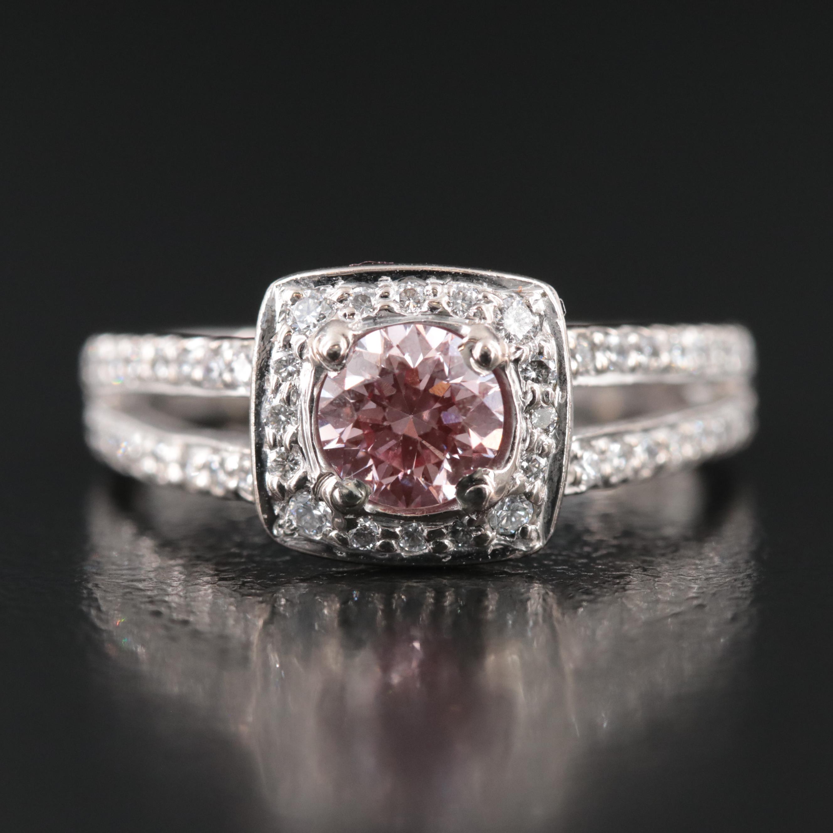 Scott Kay 19K 0.95 CTW Diamond Ring with (Origin Undetermined) Fancy ...